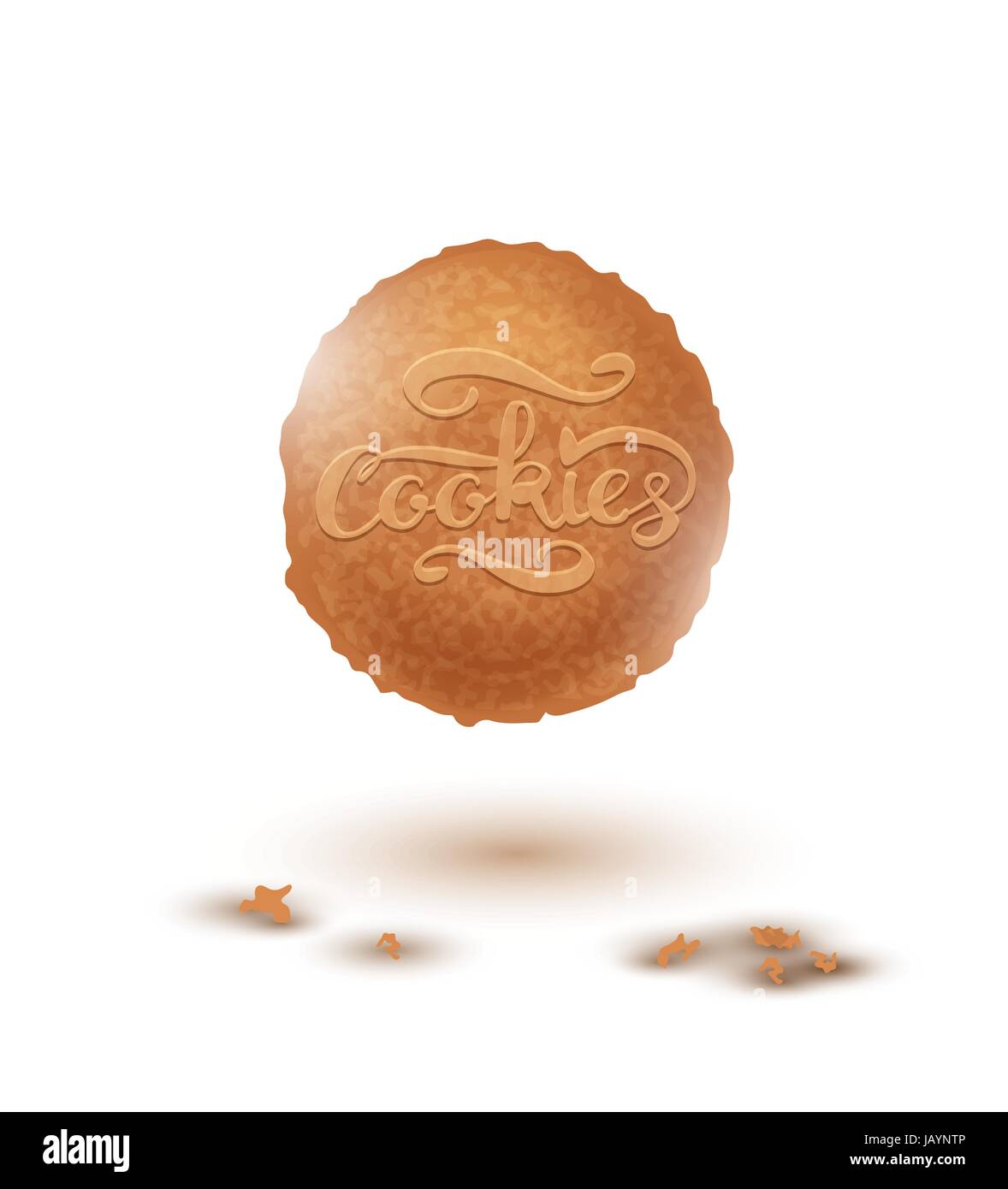 Cookie and Cookies Lettering. Vector Illustration Stock Vector Image ...