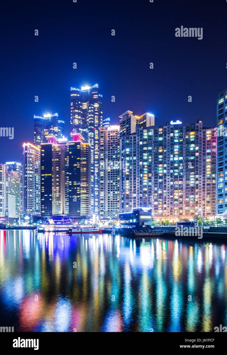 Busan city at night Stock Photo - Alamy