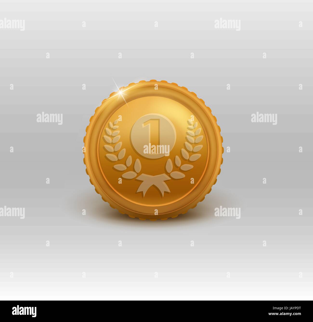 Gold medal for first place. Vector illustration Stock Vector Image ...