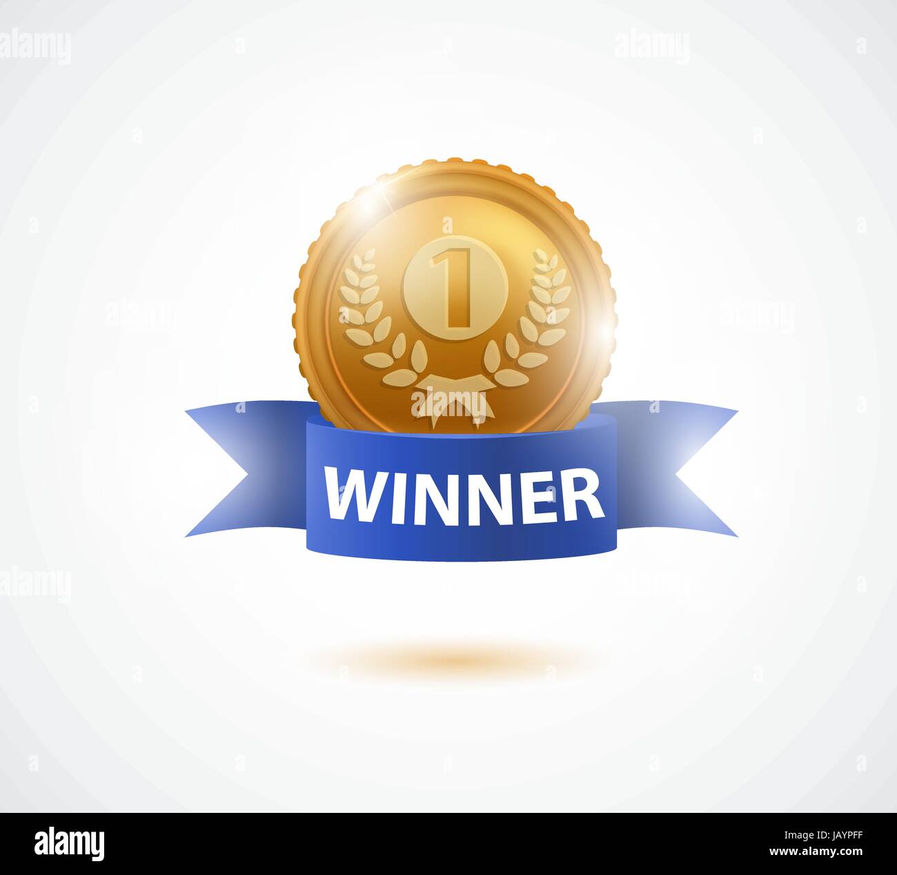 Gold medal for first place. Vector illustration Stock Vector Image ...