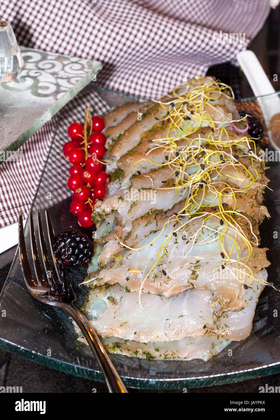 Smoked whale meat Stock Photo - Alamy