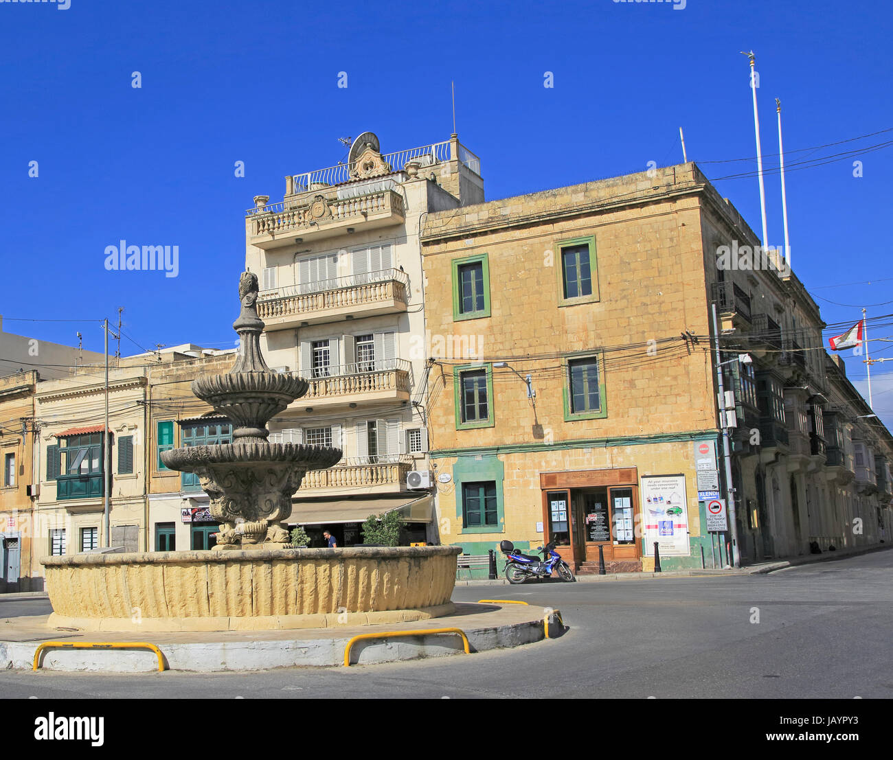 Saint Francis square in town of Victoria Rabat, island of Gozo, Malta ...