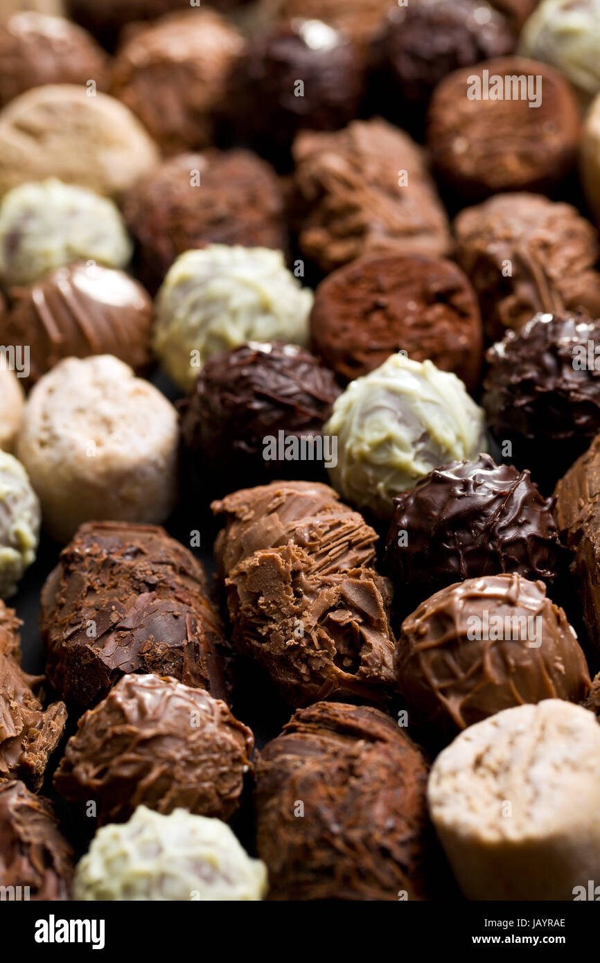 close up of various chocolate truffles Stock Photo - Alamy