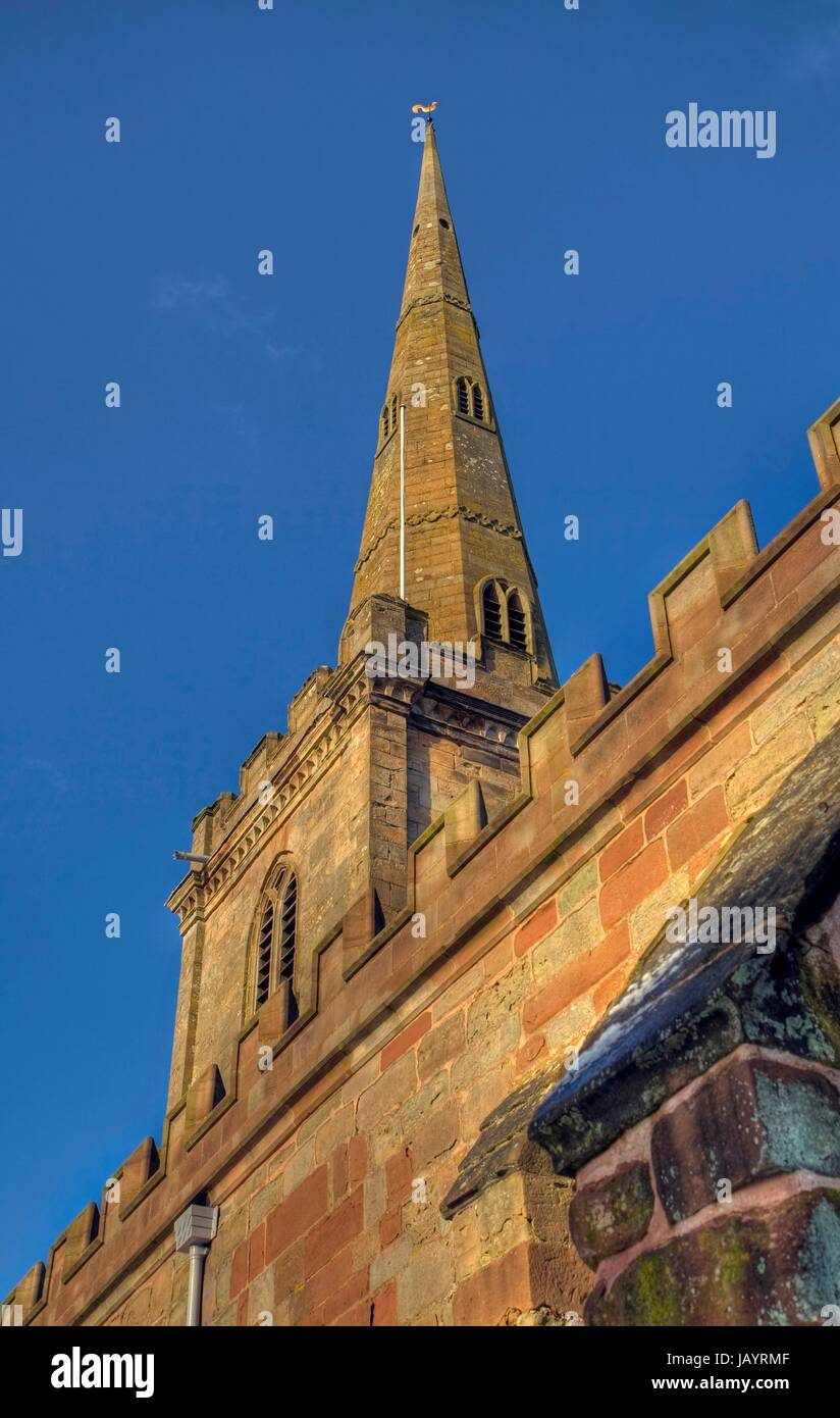 Church spire at Chaddesley Corbett, Worcestershire, England Stock Photo ...