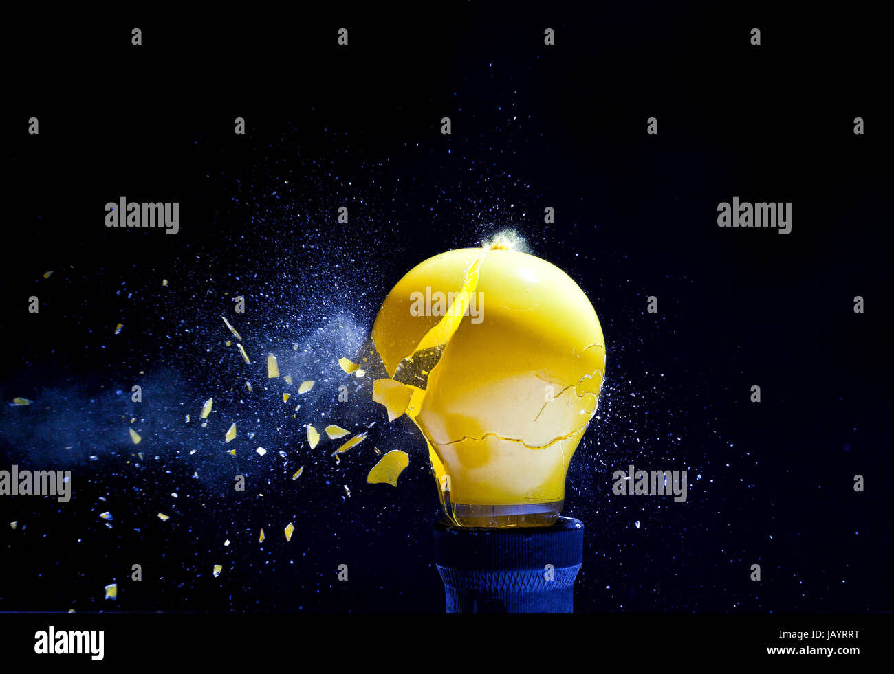 close up image of electric bulb explosion Stock Photo - Alamy