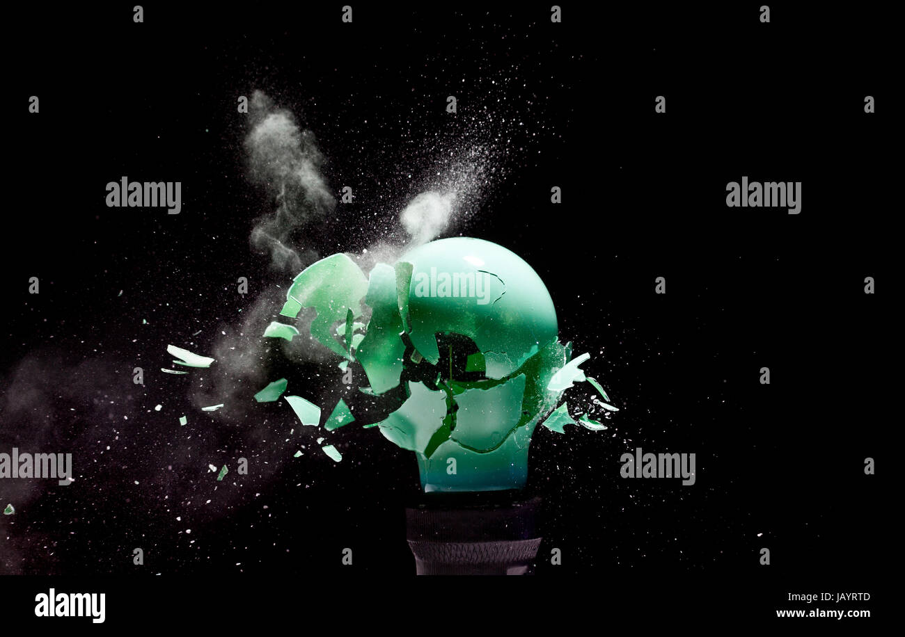 close up image of electric bulb explosion Stock Photo - Alamy