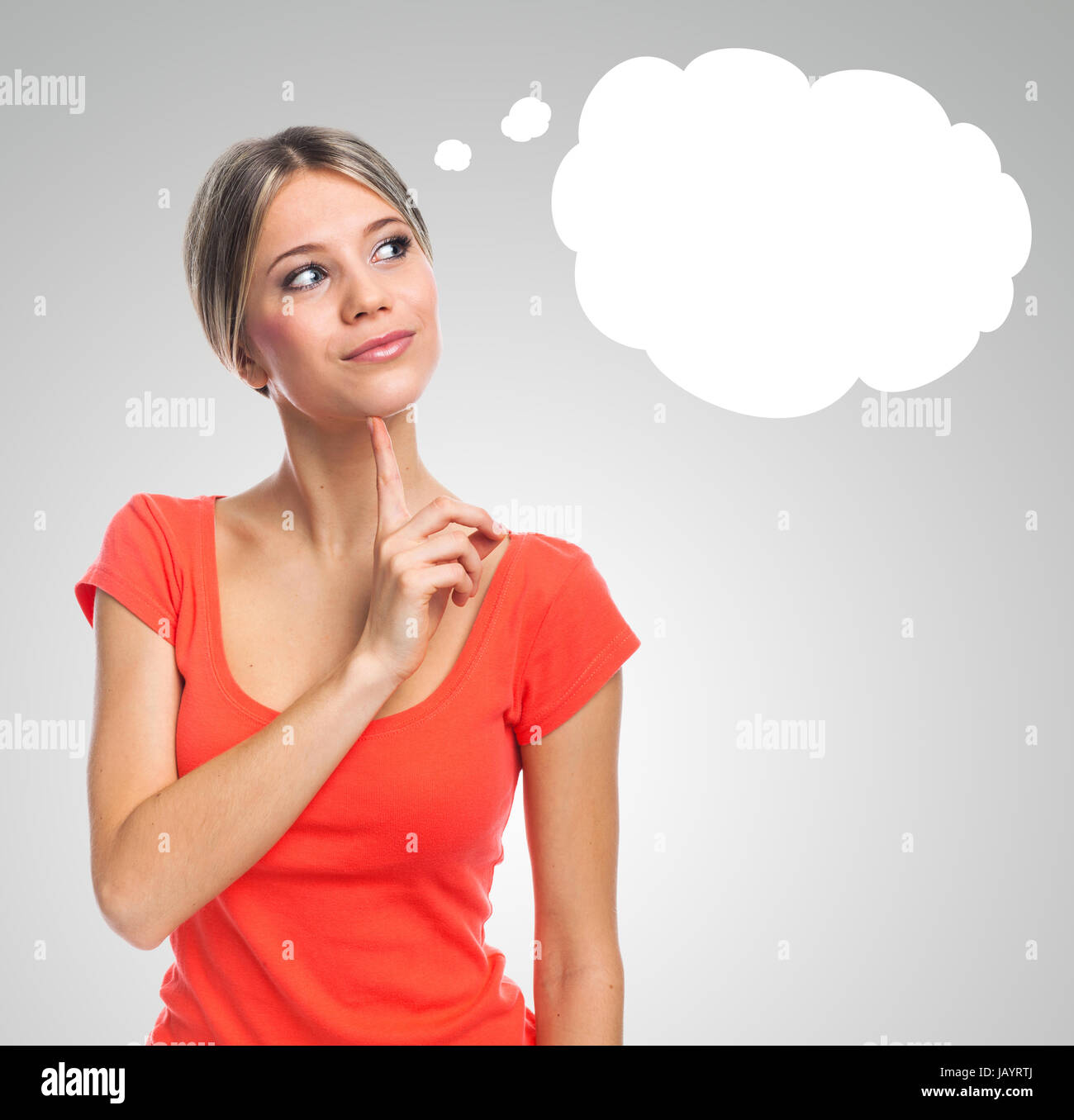 Cartoon woman thinking thought bubble hi-res stock photography and ...