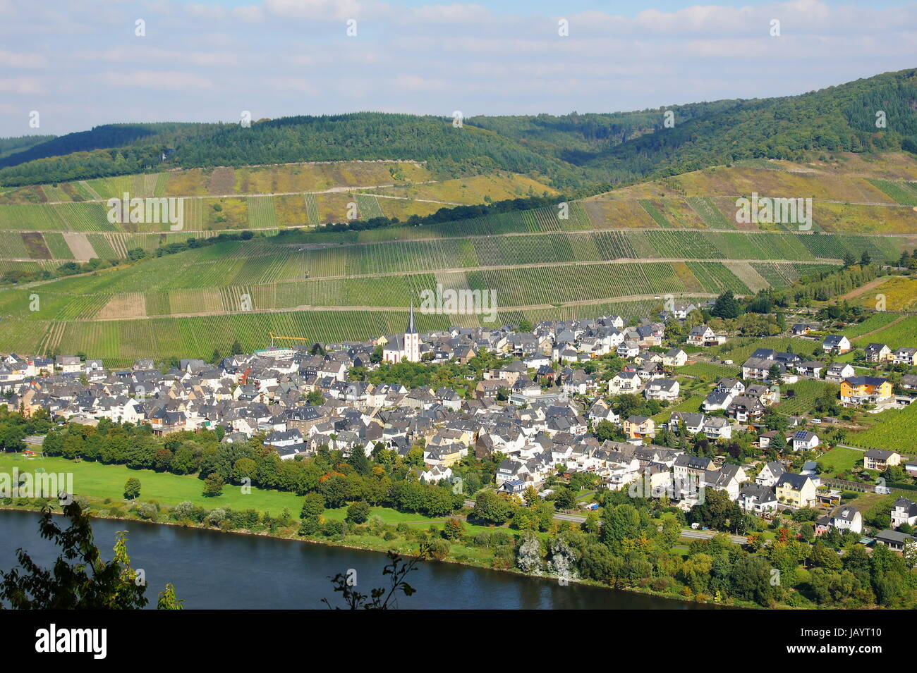 Enkirch an der Mosel vom Montroyal aus gesehen Stock Photo - Alamy