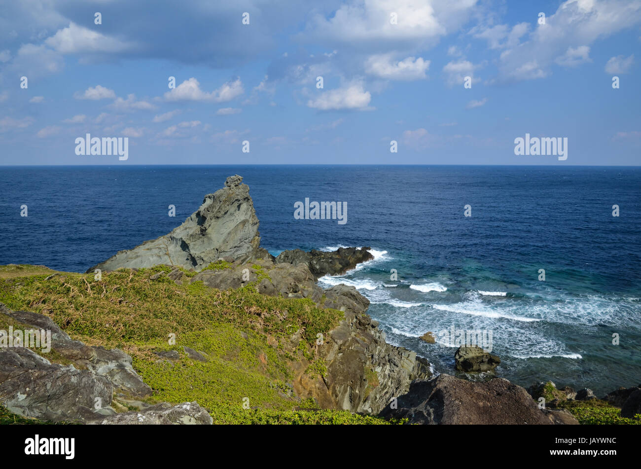 Cliffs at the tropical coast of the japanese island Ishigaki Stock ...
