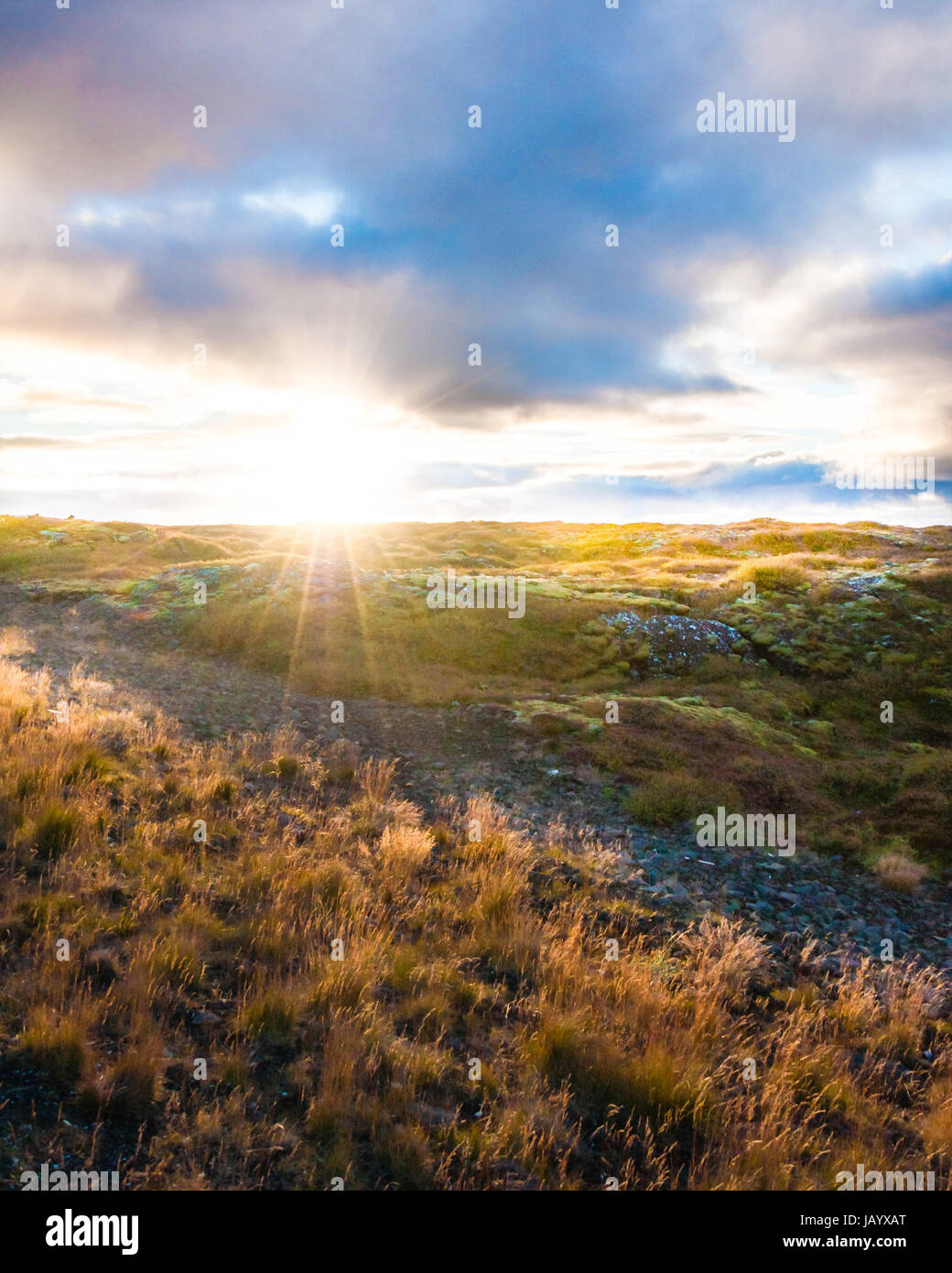 Amazing sunset in iceland Stock Photo - Alamy