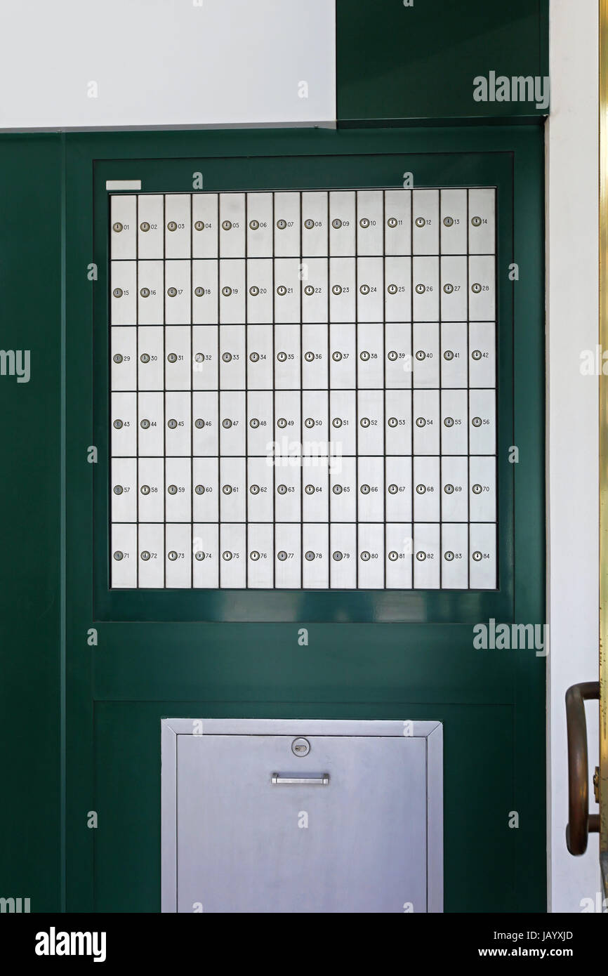 PO boxes in postal office Stock Photo - Alamy