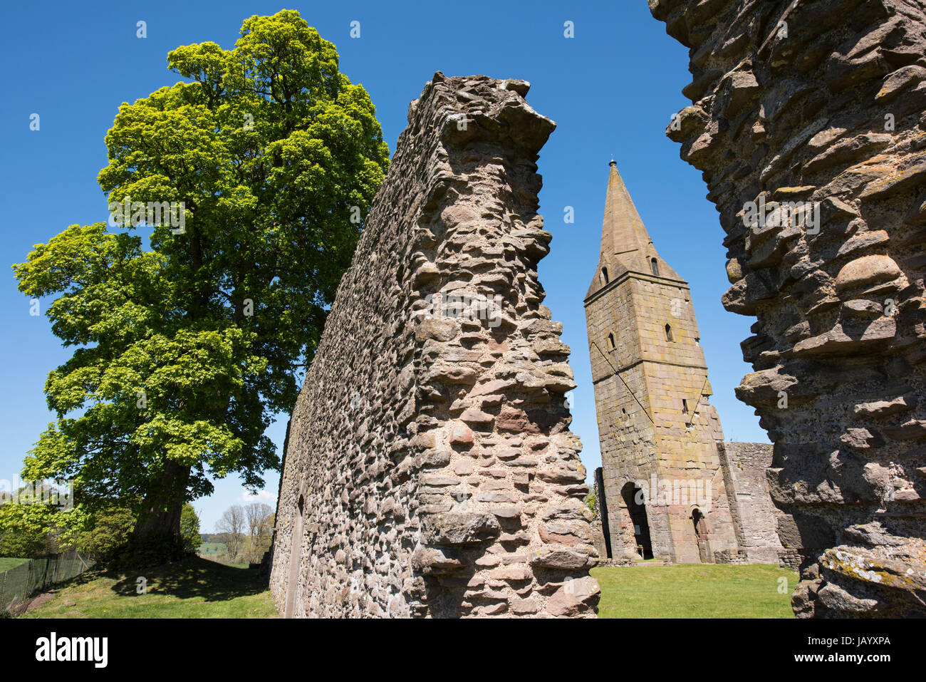 Restenneth Abbey near Forfar, Angus, Scotland. It is believed to have ...
