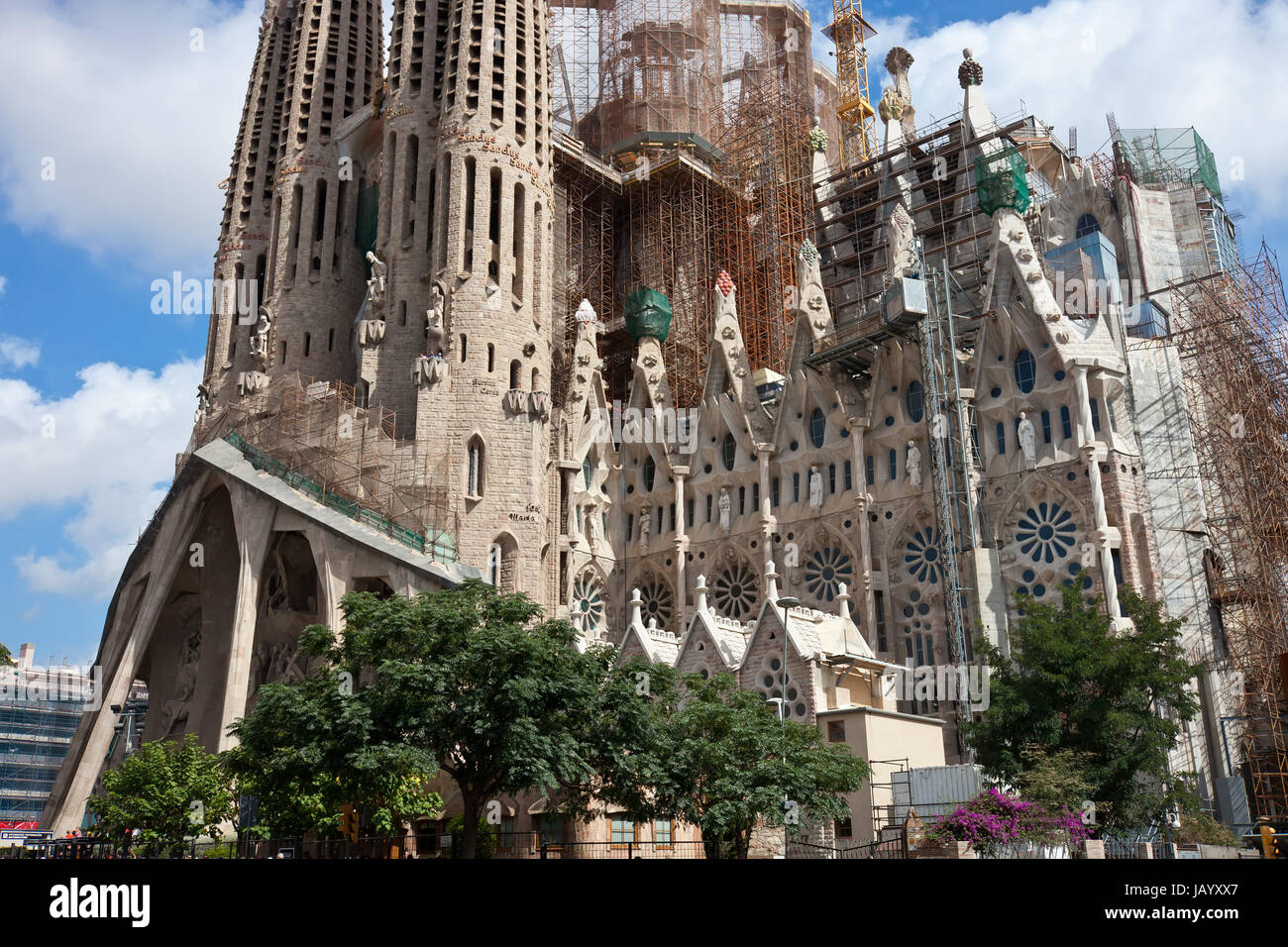 Famous architecture masterpiece Sagrada Familia in Barcelona, Spain ...