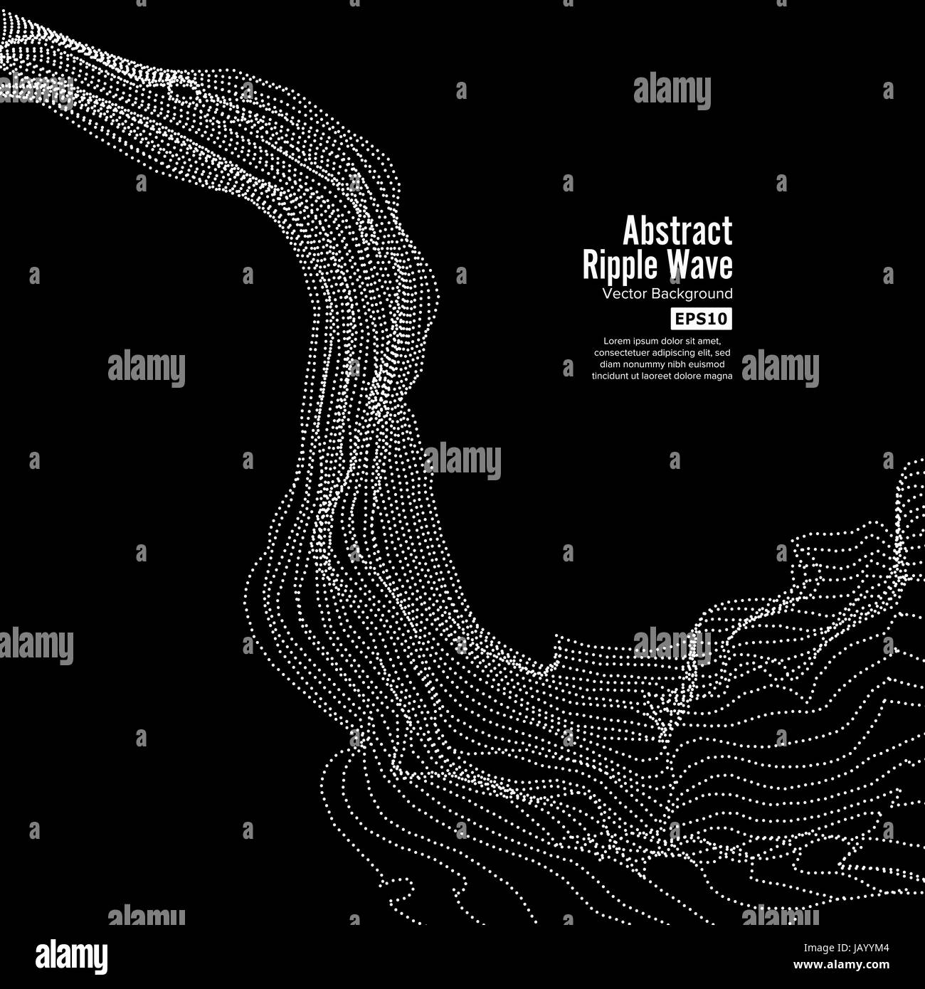 Wave Background. Ripple Grid. Array Of Dynamic Emitted Particles ...