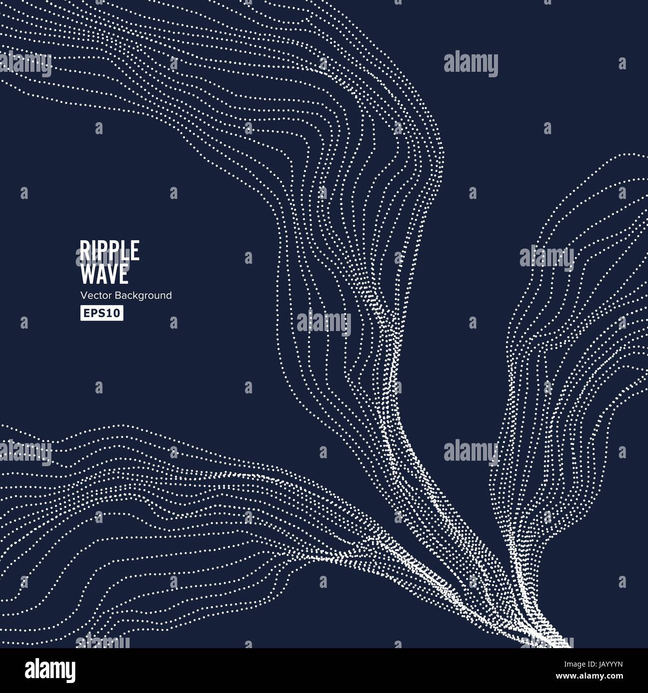 Wave Background. Ripple Grid. Random Rippled Monochrome Curved Shape ...