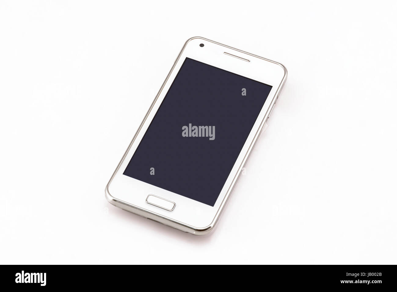 White smartphones in the whitebackground Stock Photo - Alamy