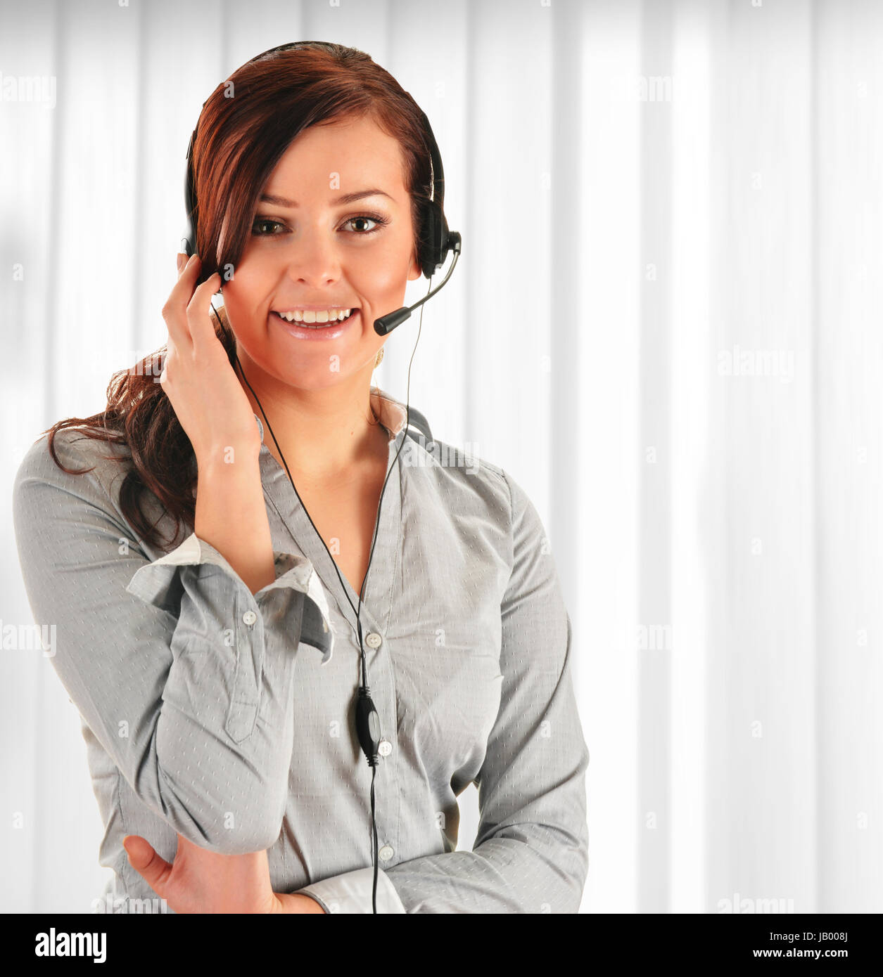 Call center operator. Customer support. Help desk Stock Photo - Alamy