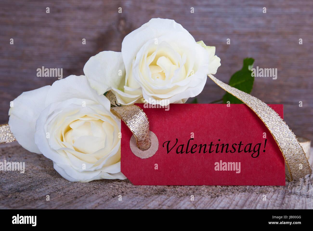 A Red Label with the German Word Valentinstag Which Means Valentines ...