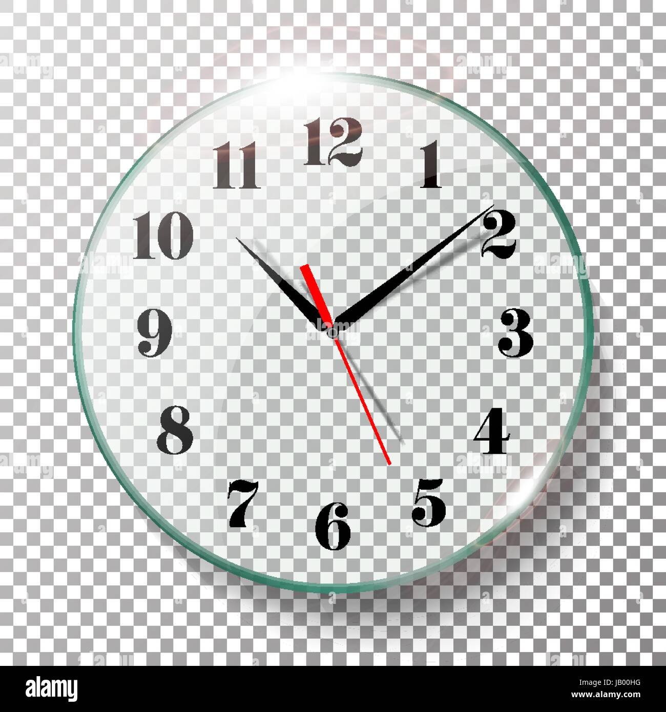 Realistic Wall Clocks Set Vector Illustration. Wall Analog Clock Stock ...