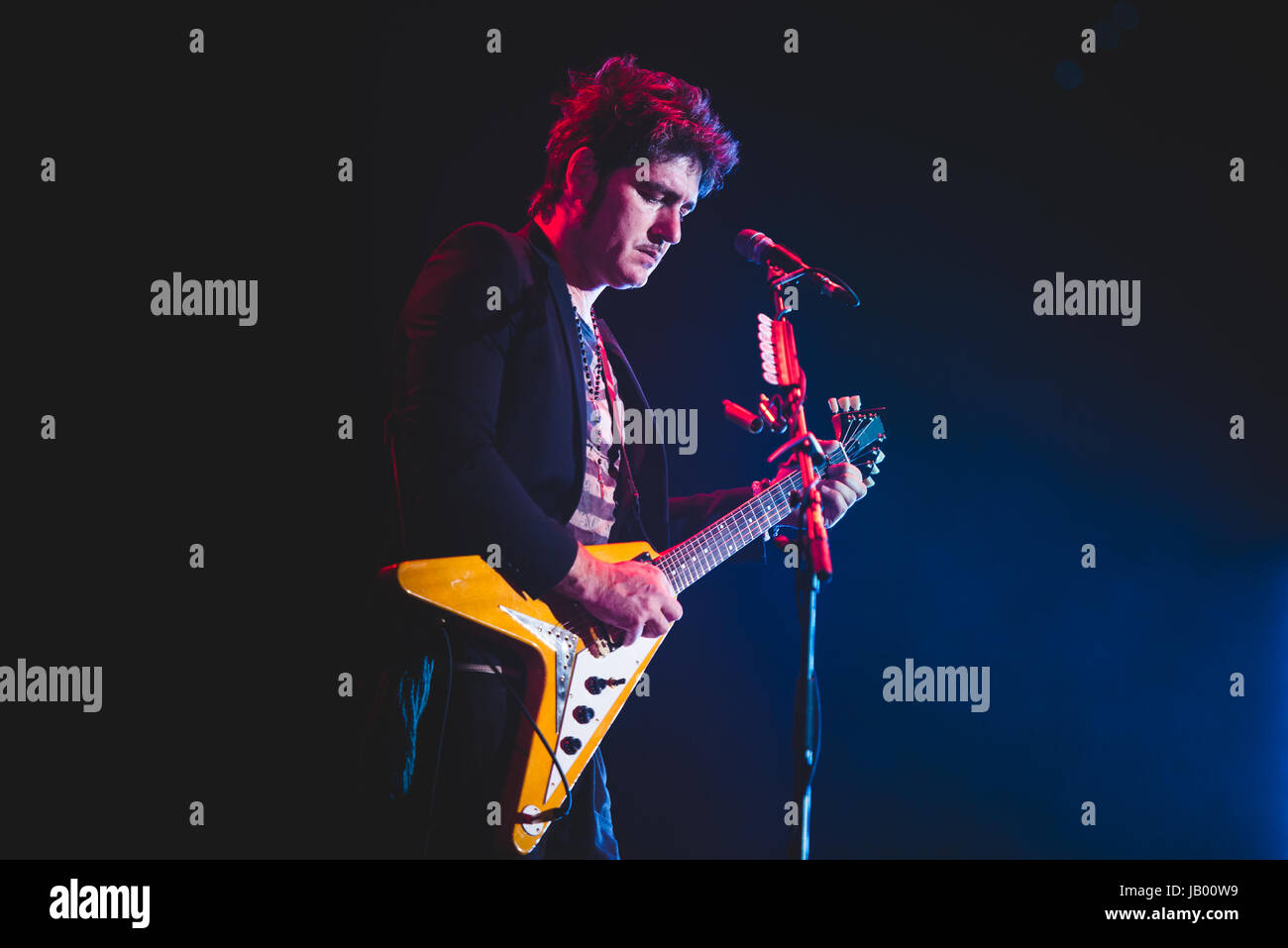 April 17, 2015: The Italian rock band Negrita performing live on stage ...