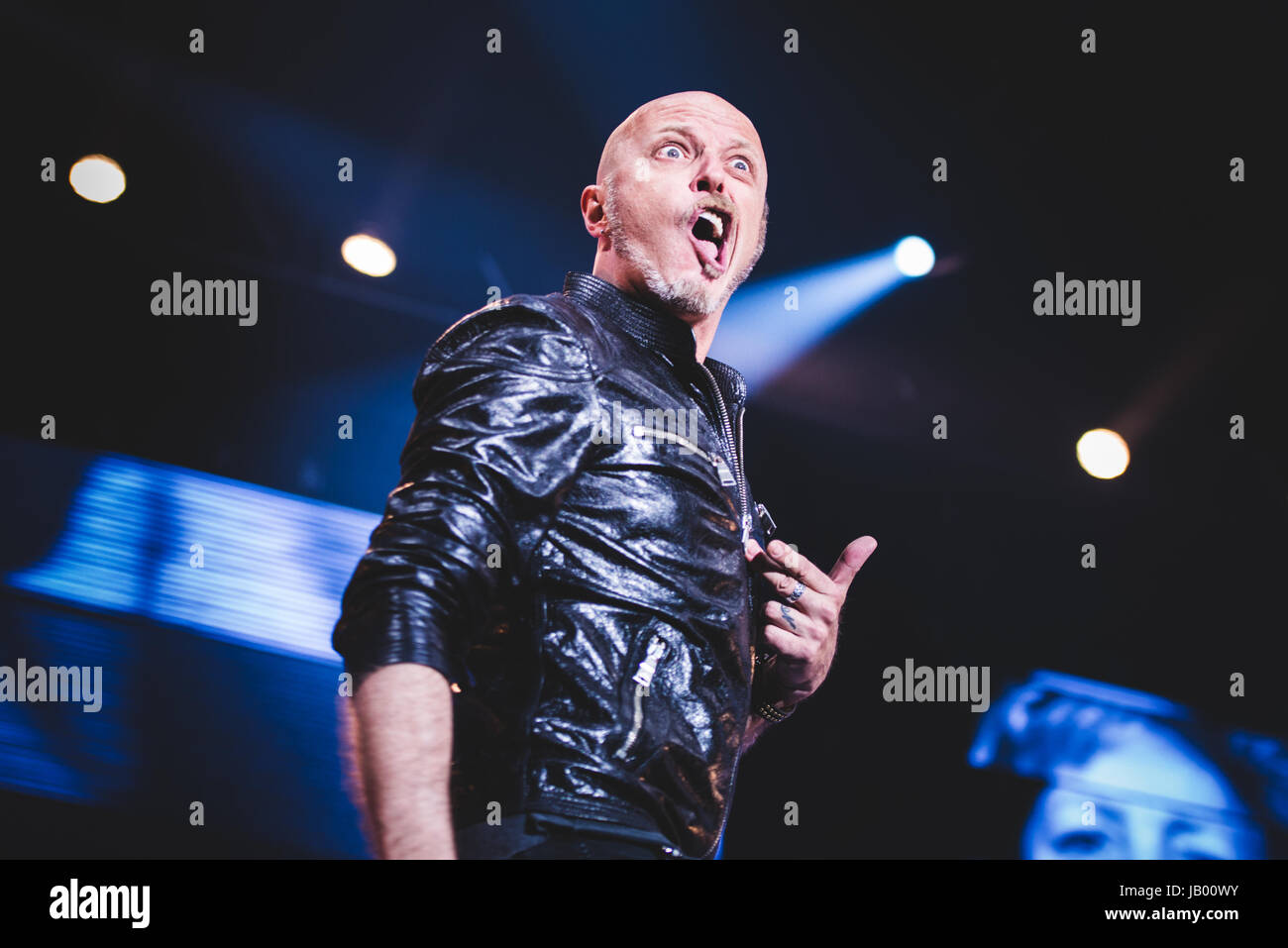 April 17, 2015: The Italian rock band Negrita performing live on stage ...