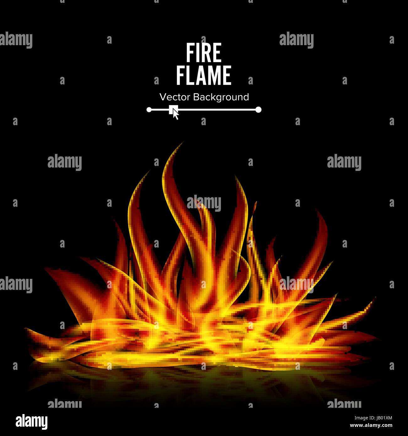 Bonfire On Black Background. Realistic Vector Illustration Stock Vector ...