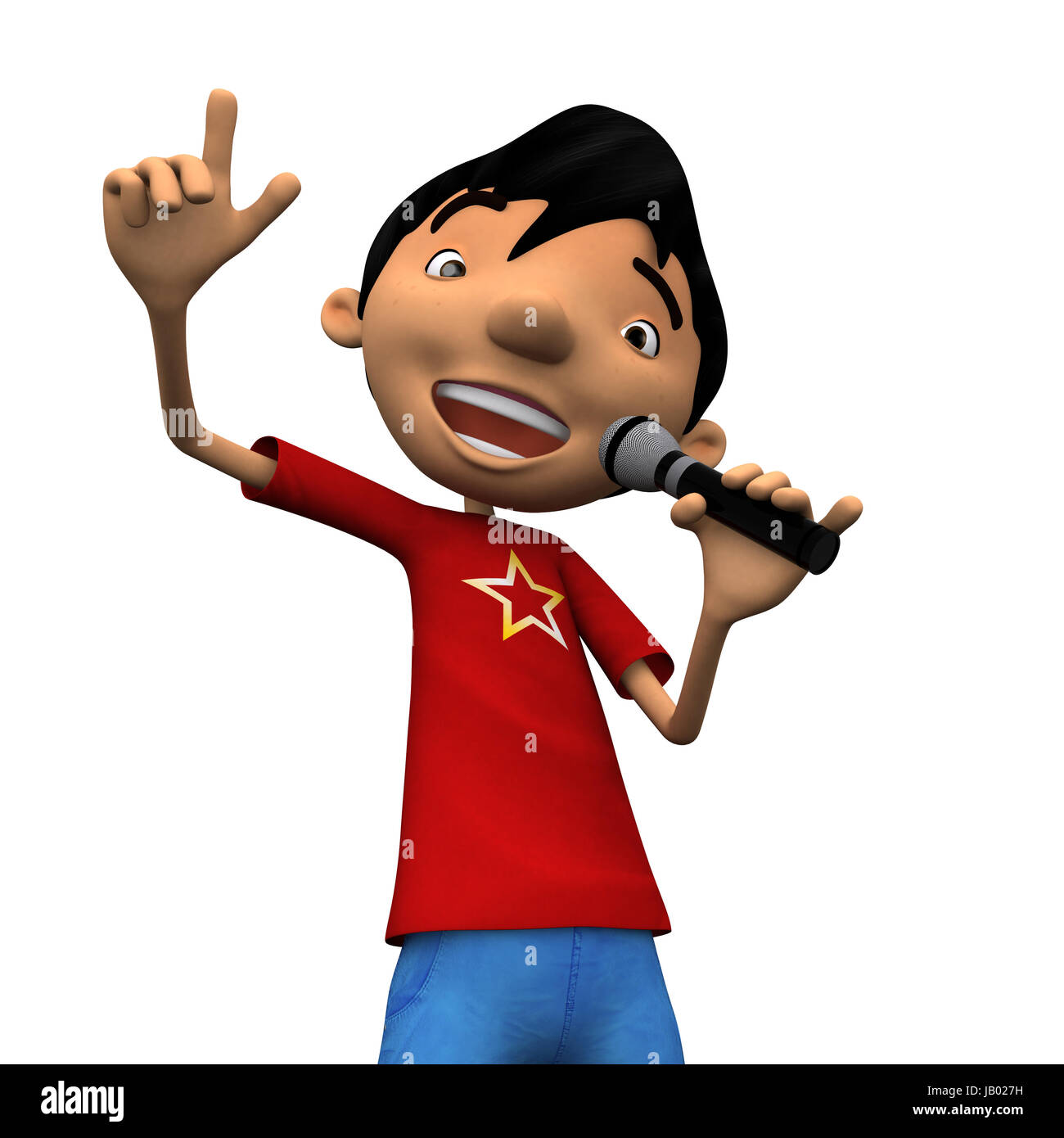 Cartoon Singer Boy
