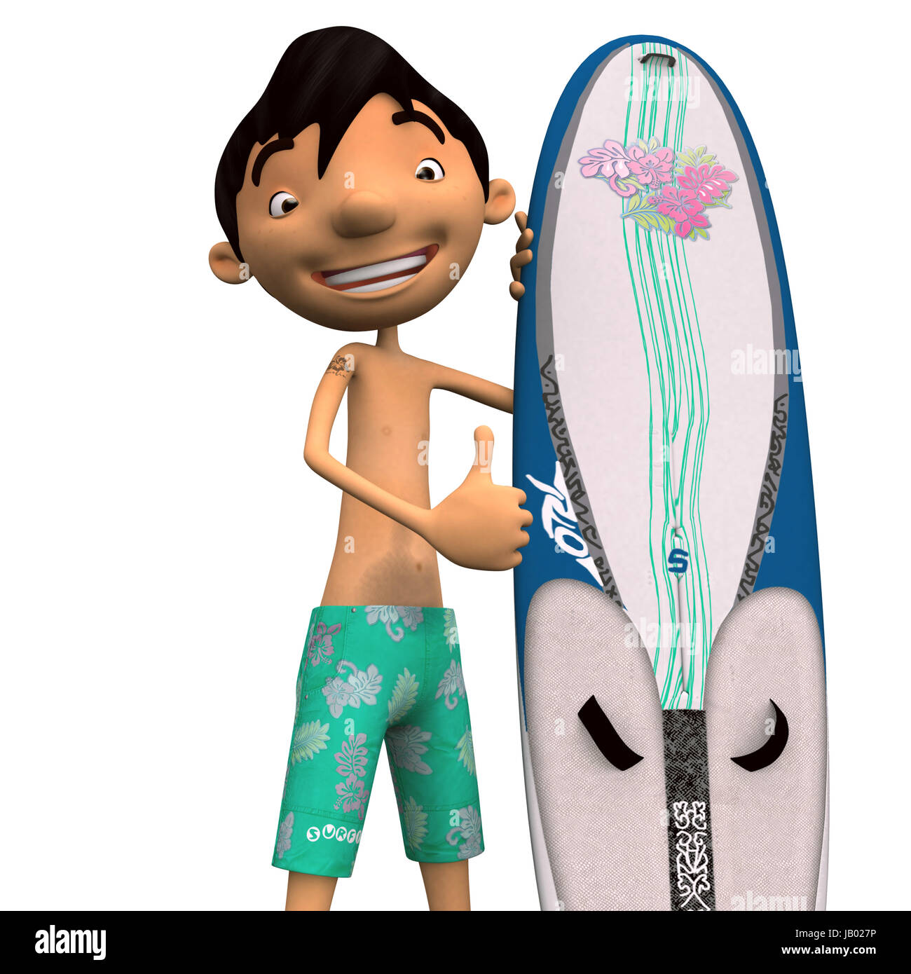 Cartoon Surfer Boy Hollister