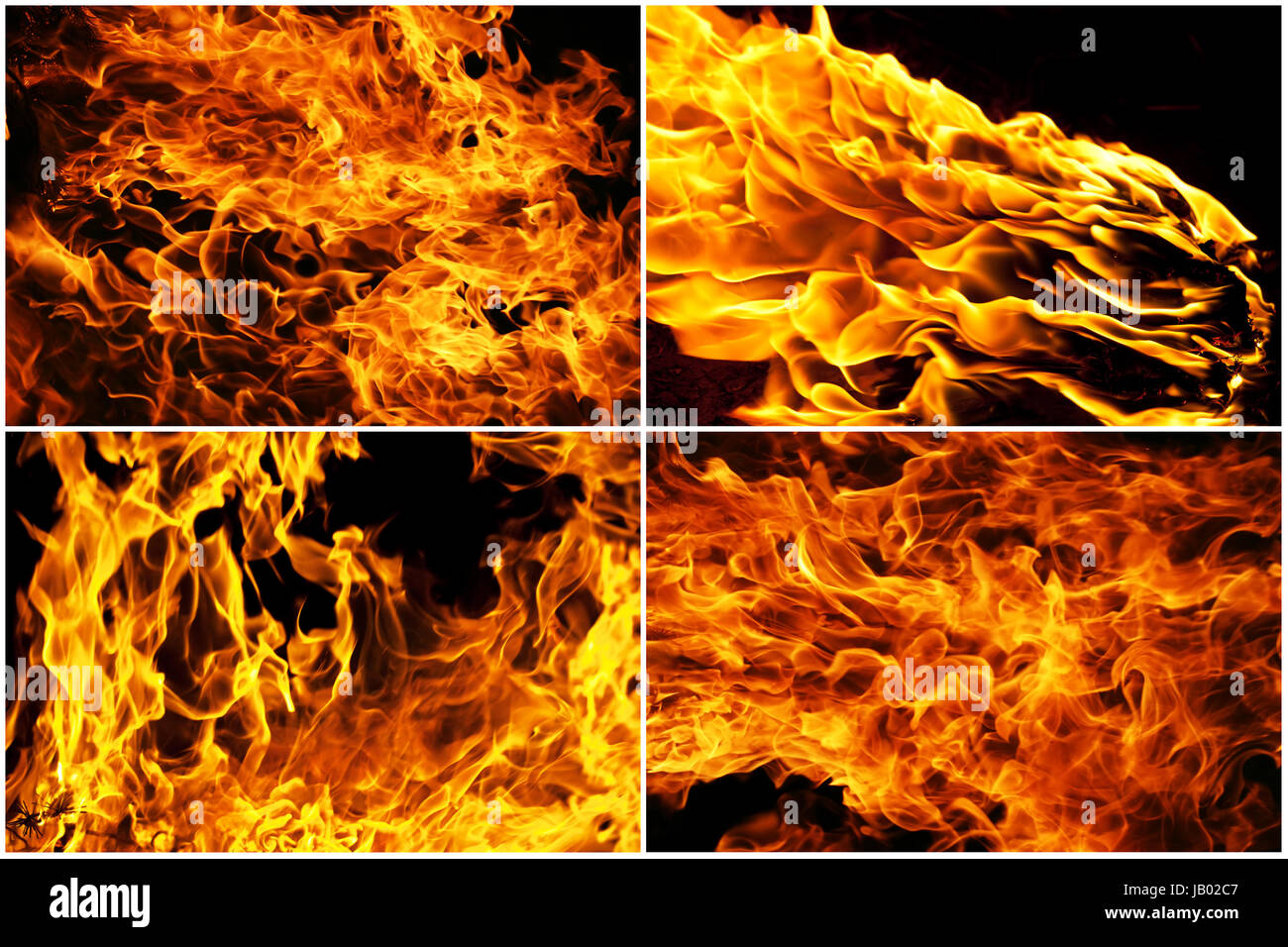 Beautiful yellow and orange hot fire on black background Stock Photo ...