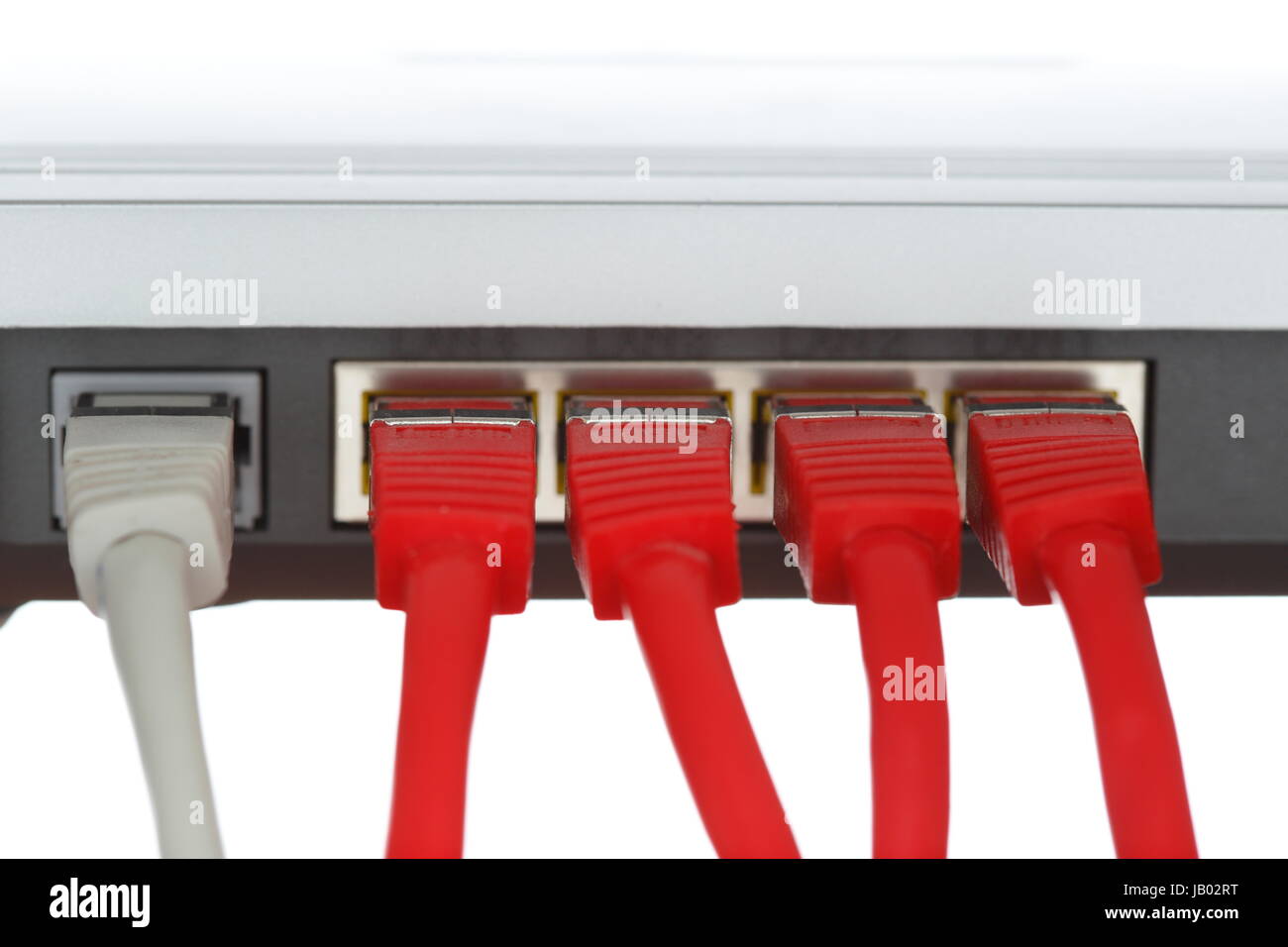 Netzwerkverteiler mit Kabel Stock Photo - Alamy