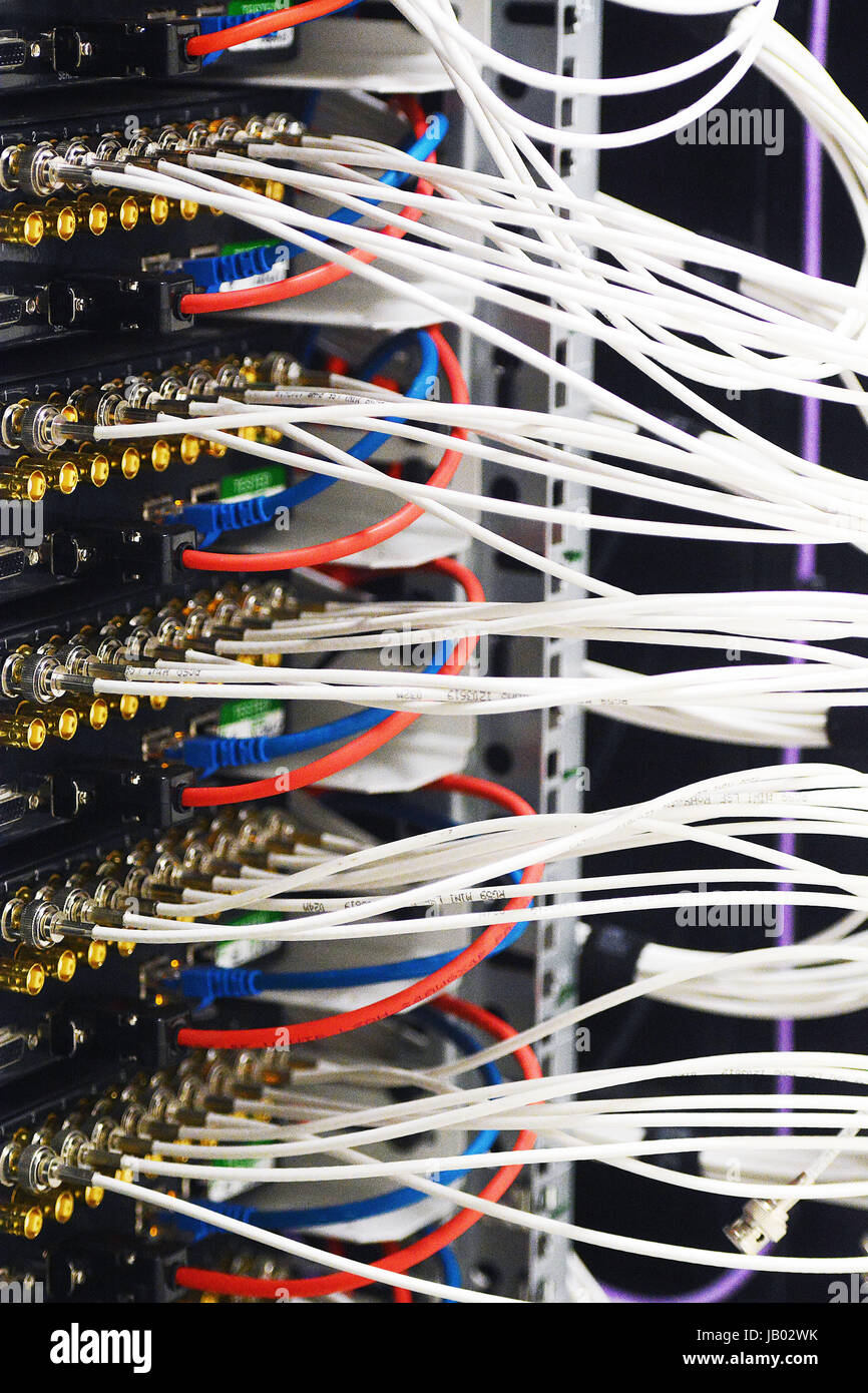 Lots of Computer Cables Stock Photo - Alamy