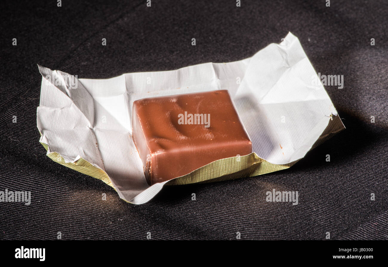 Chocolate and its packaging Stock Photo - Alamy