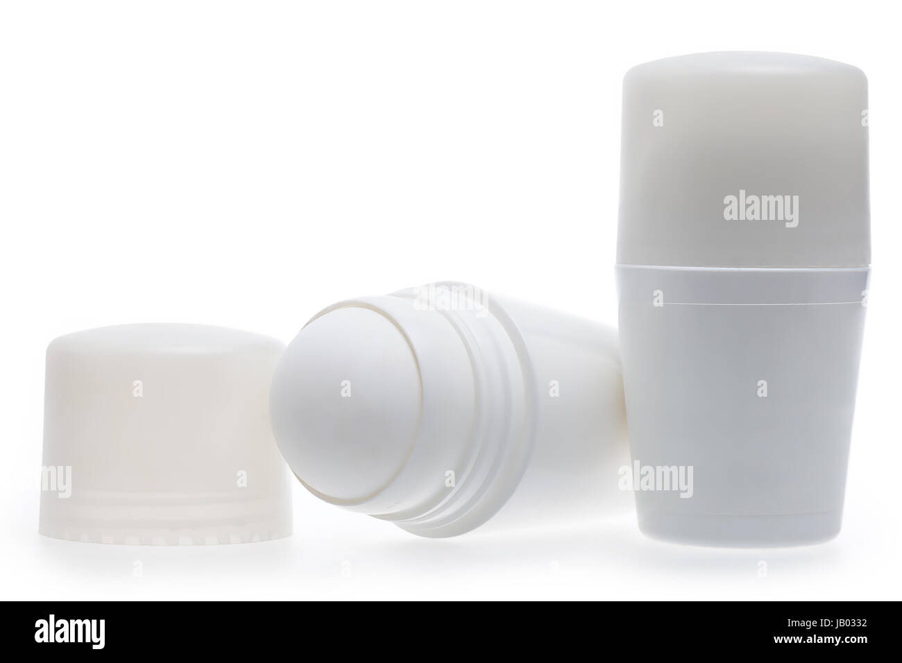 Deodorant bottles on white background Stock Photo - Alamy