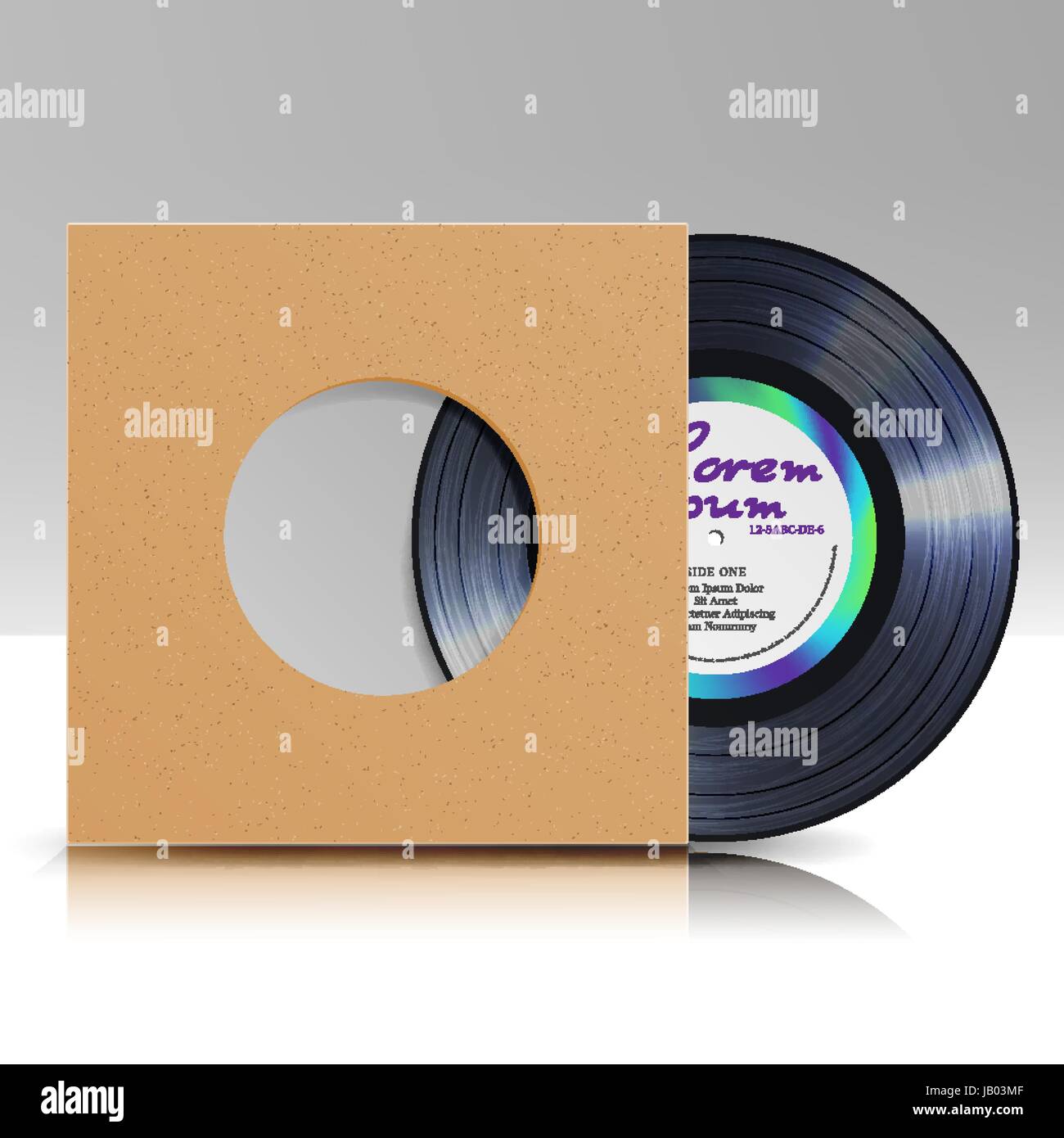 Vinyl Disc. Blank Isolated White Background. Realistic Empty Template ...