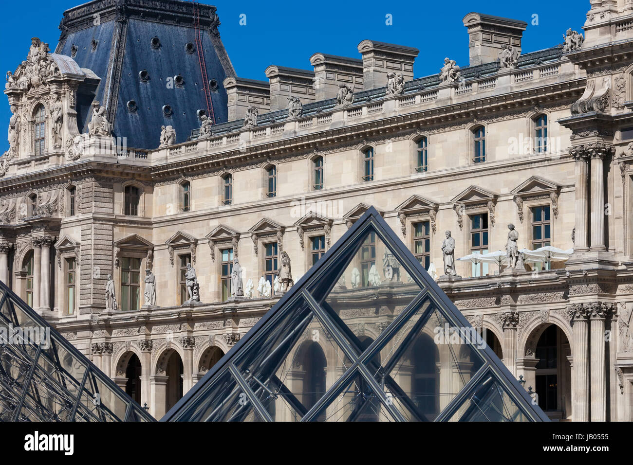 Beautiful view of Louvre museum, Paris, France Stock Photo - Alamy