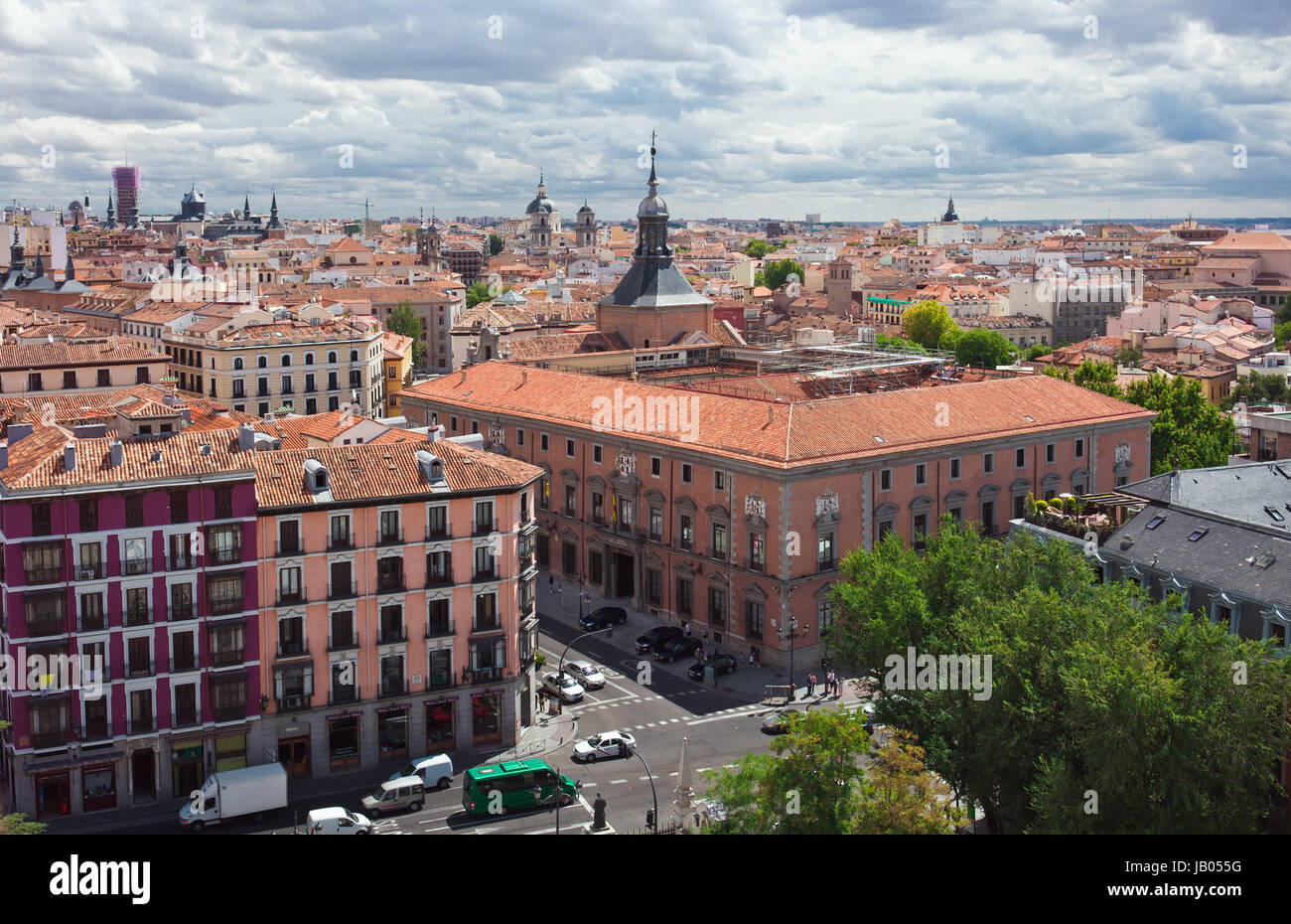 Beautiful view of Madrid from Almudena Cathedral, Spain Stock Photo - Alamy