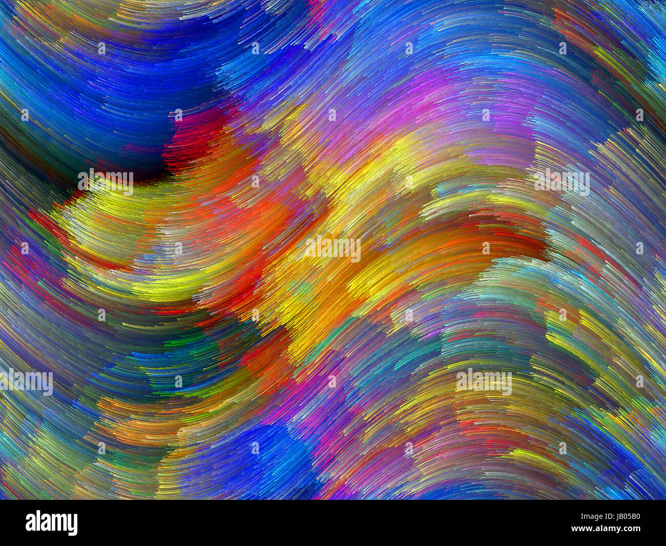 Interplay of vibrant strands of color on the subject of creativity and ...