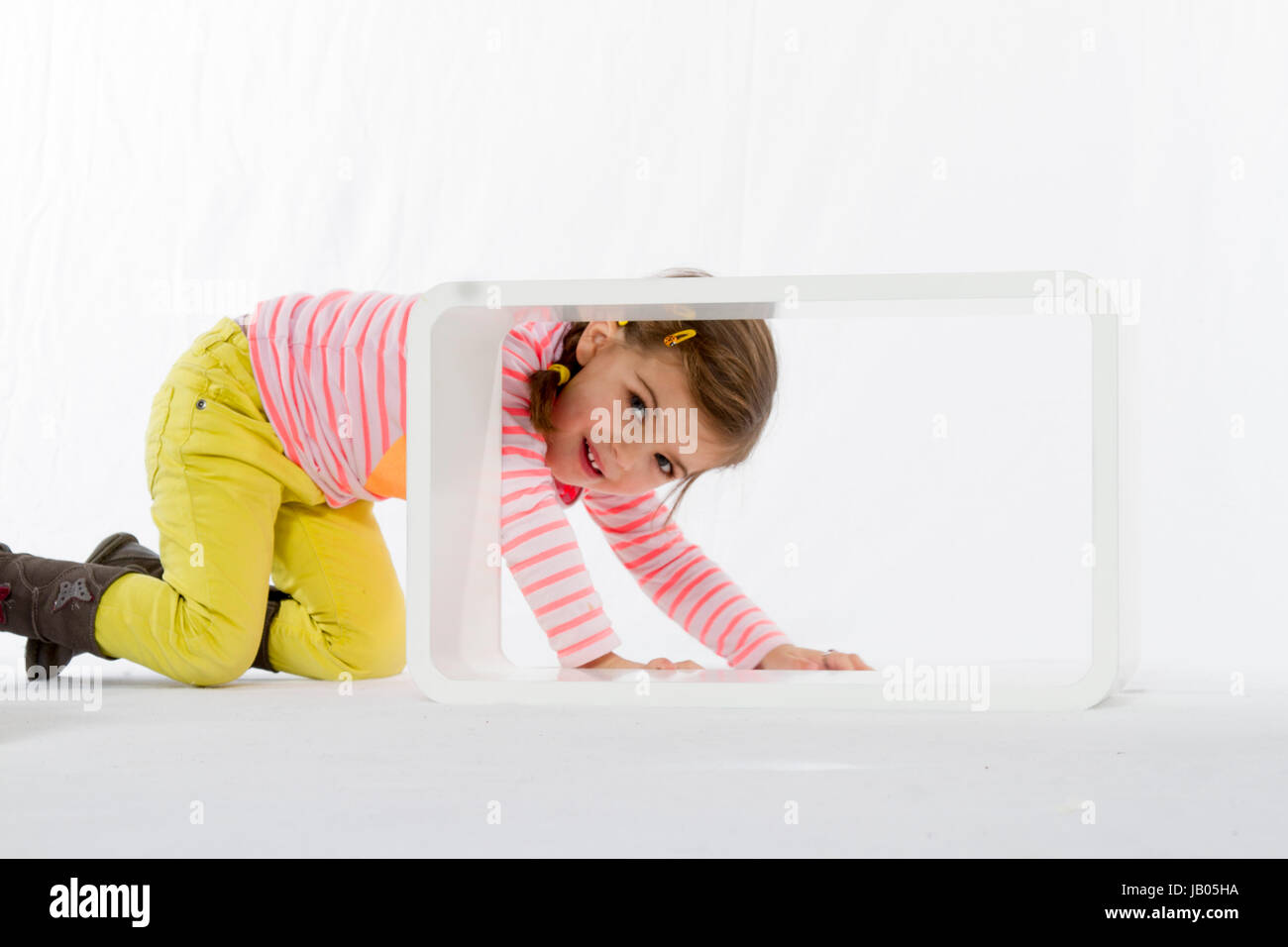 playing with my box Stock Photo - Alamy