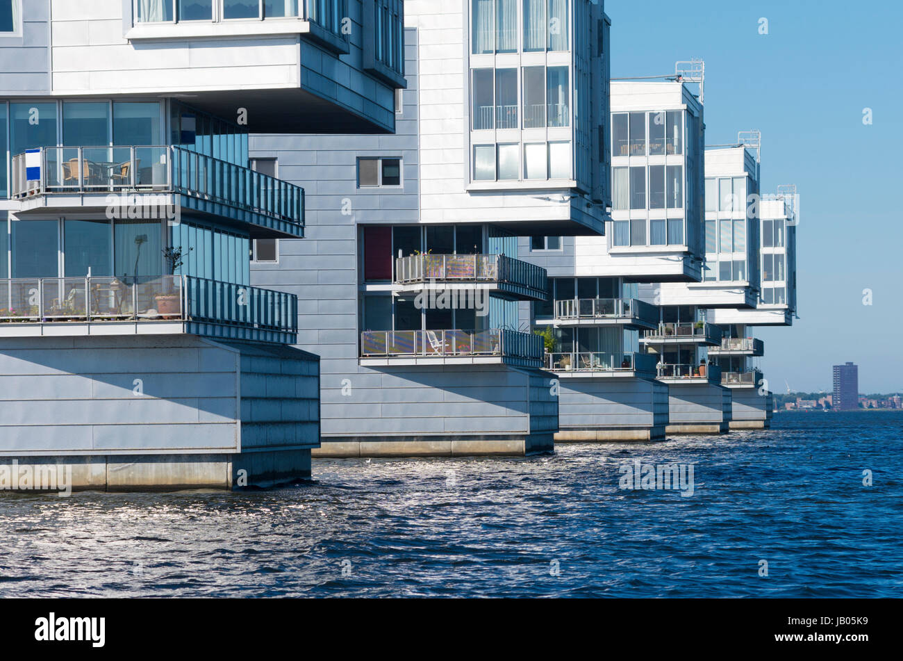 modern apartments at a lake shore in the netherlands Stock Photo - Alamy