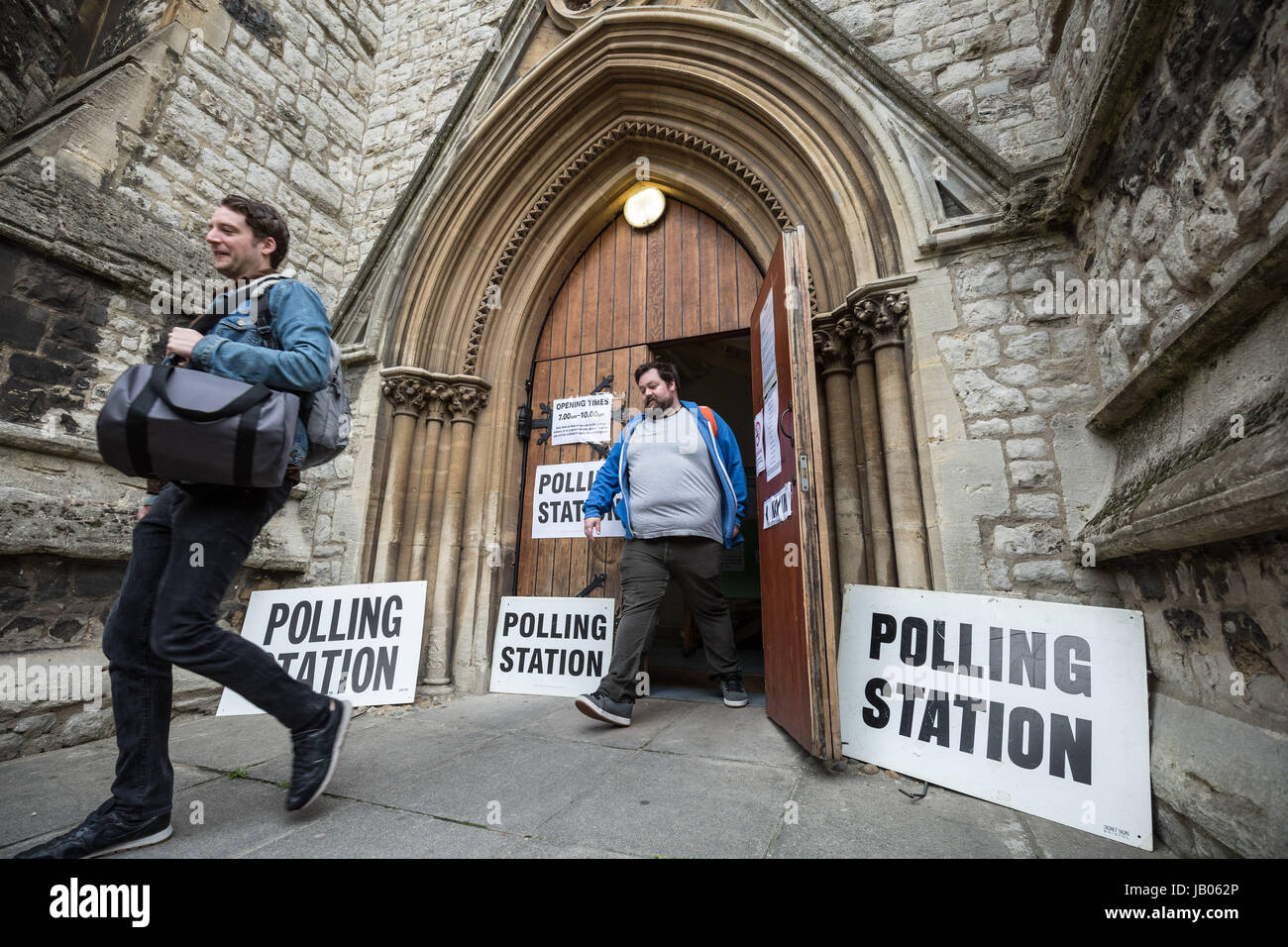 London, UK. 8th June, 2017. Polling Station at St. John’s Holy Trinity ...