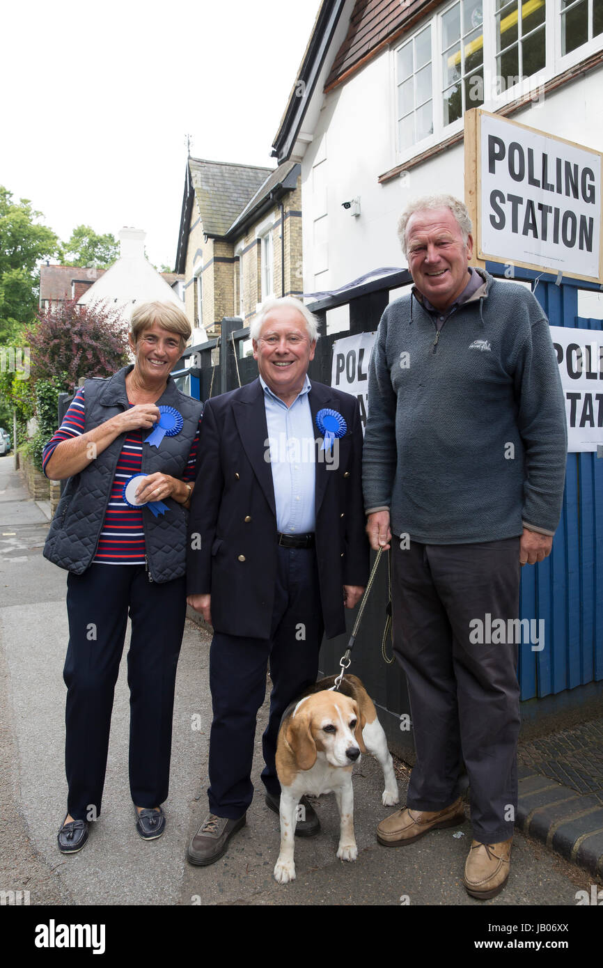 Chislehurst,UK,8th June 2017,Bob Neill MP for Bromley and Chislehurst ...