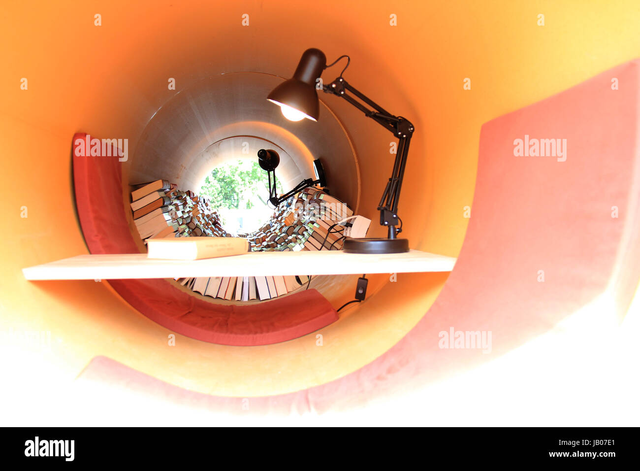 Steel pipes sculpture by artist Hiwa K. on display within the Documenta ...