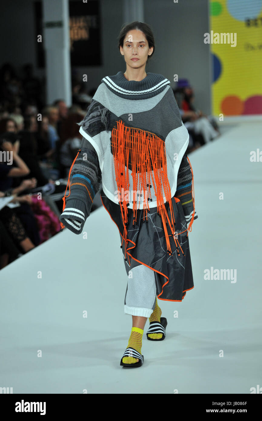 London, UK, 07/06/2017 Model wearing designs by Bethany Griffiths of De ...