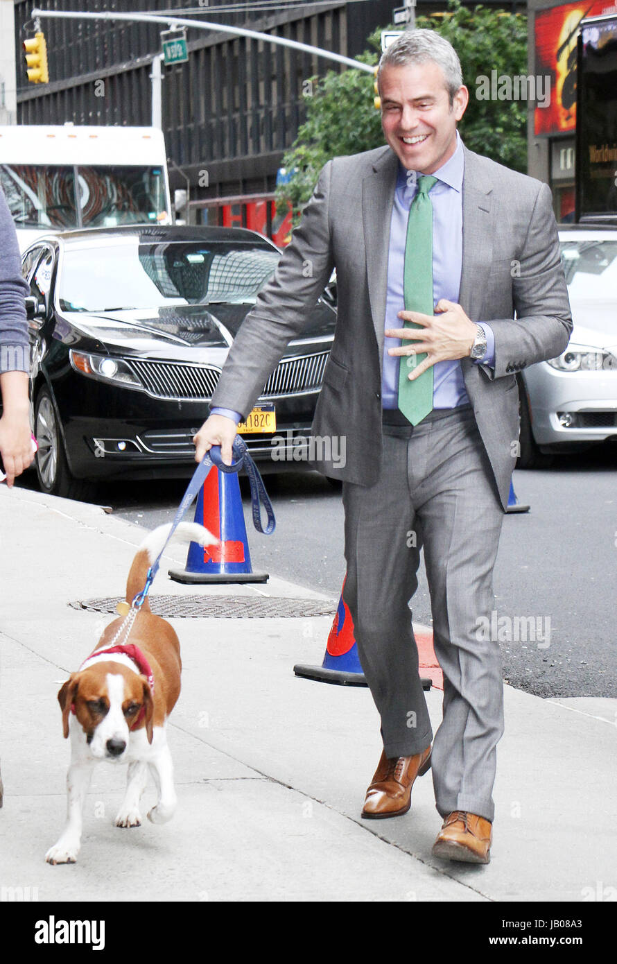 NEW YORK, NY - JUNE 7: Andy Cohen and his dog Wacha seen at The Late ...