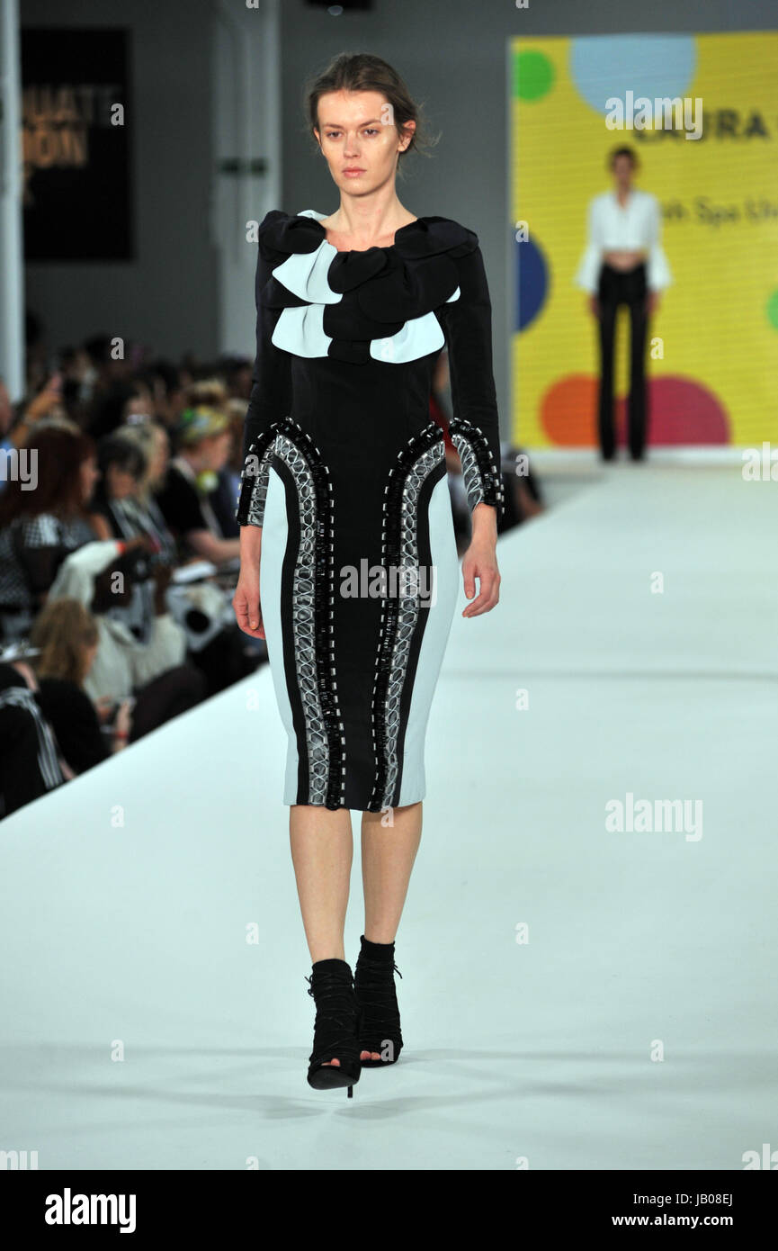 London, UK. 07th June, 2017. Model wearing designs by Laura Capello of ...