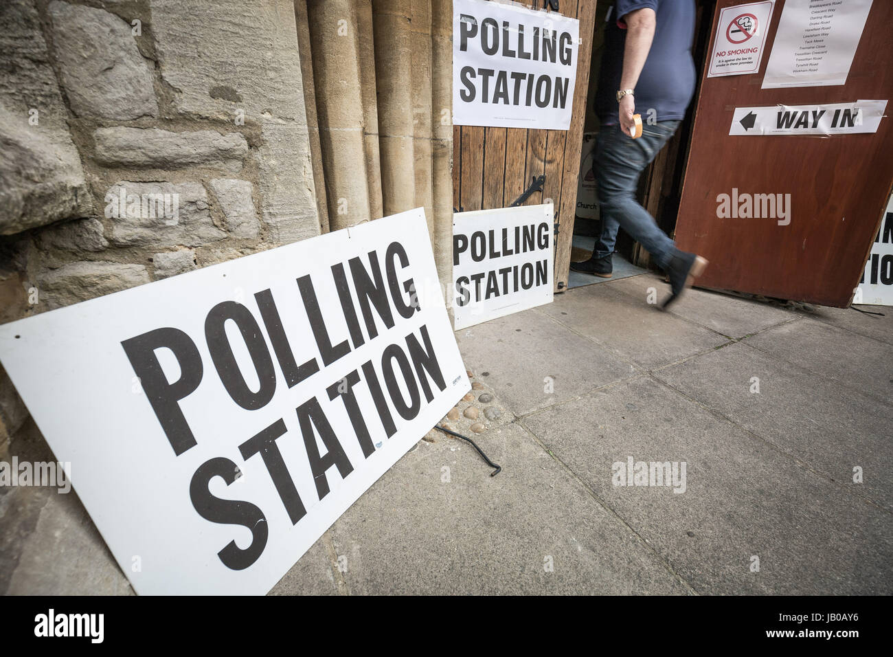 London, UK. 8th June, 2017. Polling Station at St. John’s Holy Trinity ...