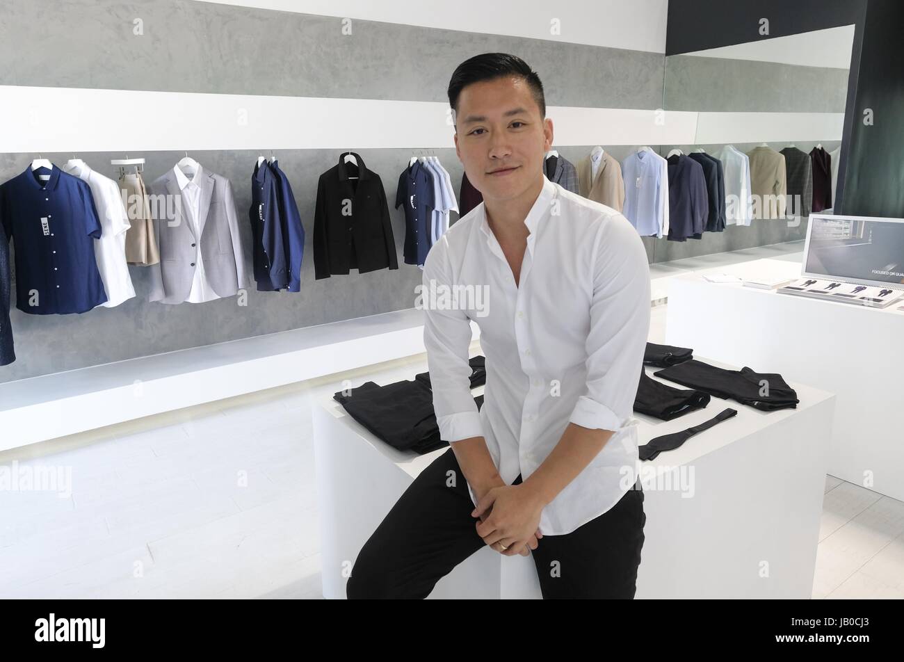 Los Angeles, California, USA. 23rd May, 2017. Ray Li, owner of Sene ...