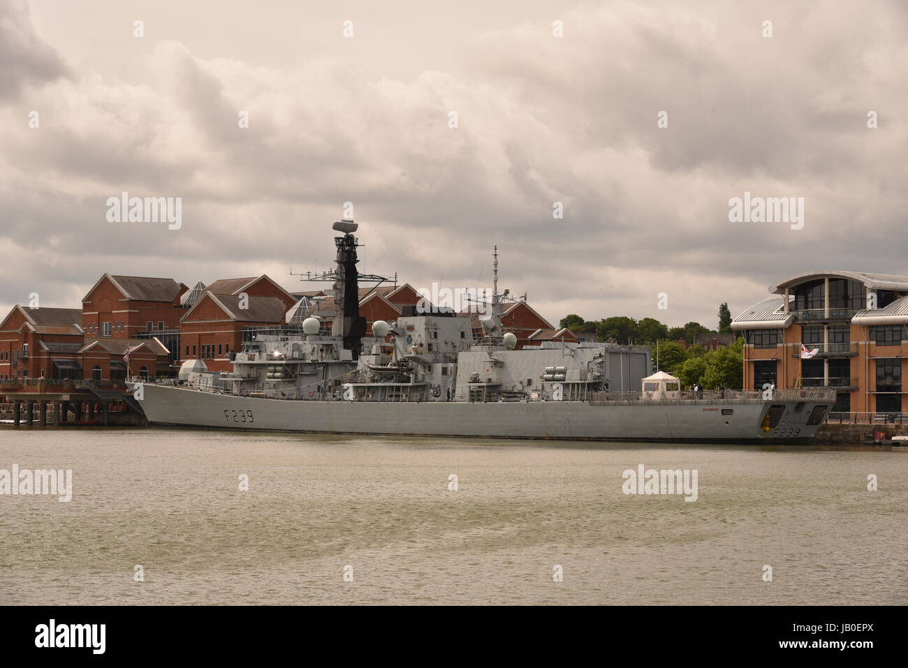 CHATHAM, ENGLAND, 8TH JUNE 2017 HMS RICHMOND MOORED AT ST MARY'S ISLAND ...