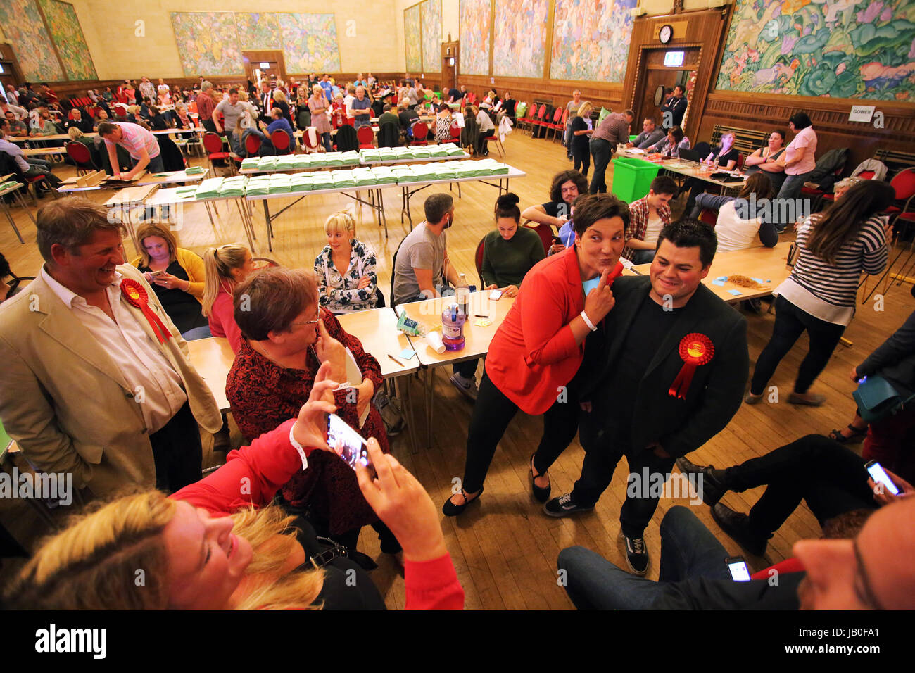 Swansea, UK. 09th June, 2017. Labour candidate for Gower constituency ...