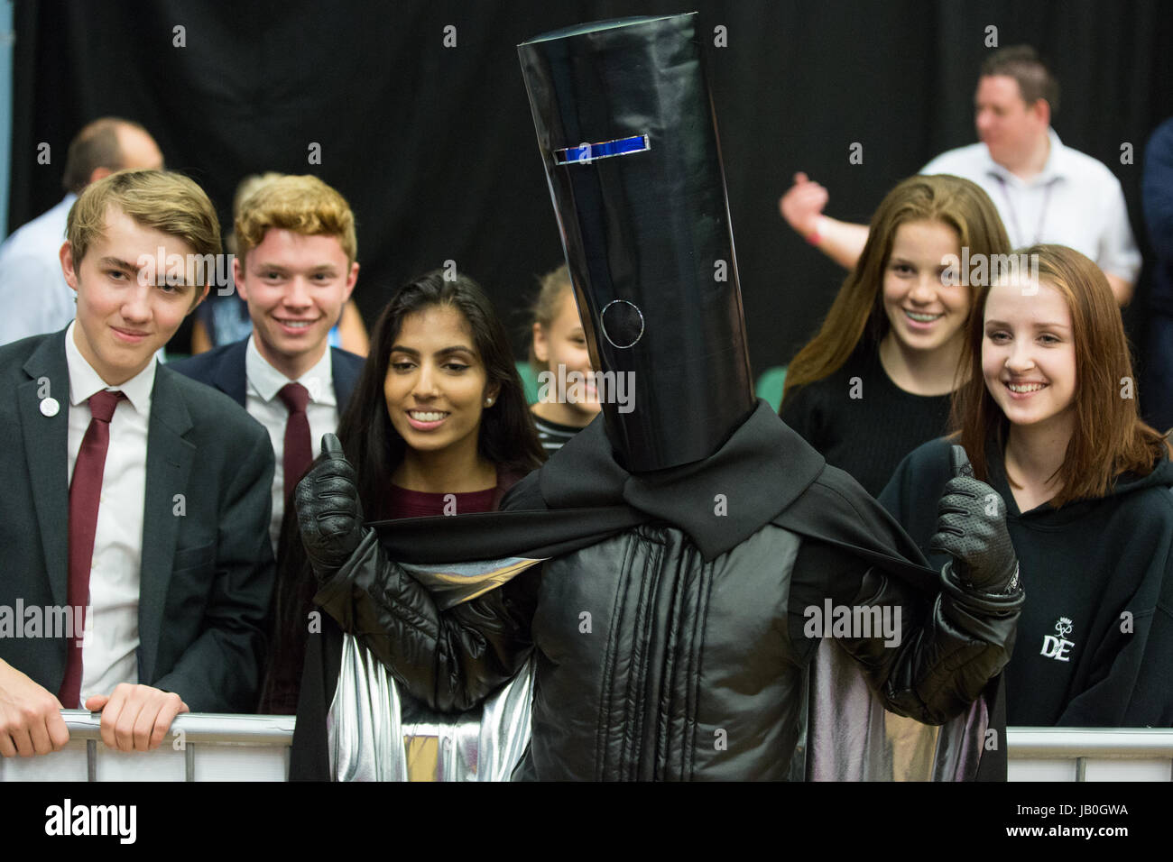Maidenhead, UK. 9th June, 2017. Candidate Lord Buckethead poses with ...